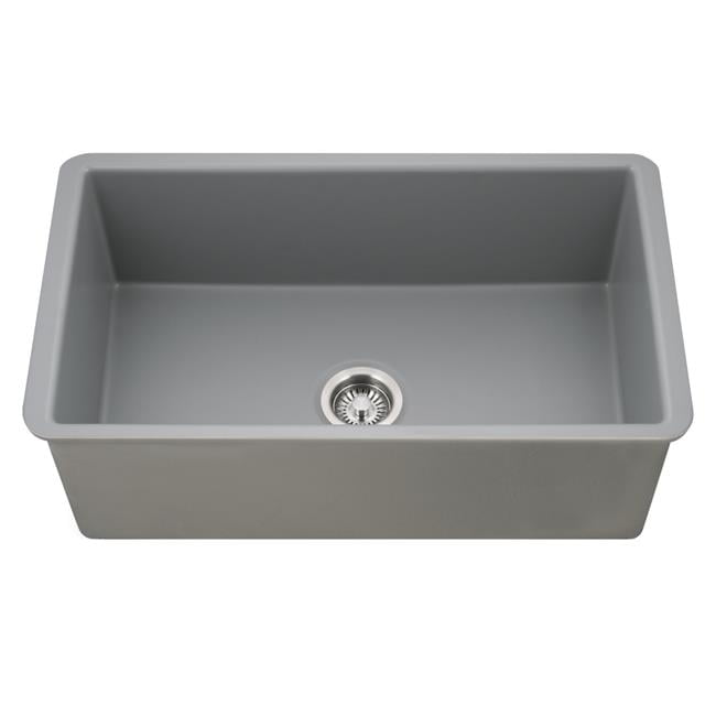 Houzer Ptu-3600-C Platus 32" Undermount Single Basin Fireclay Kitchen ...