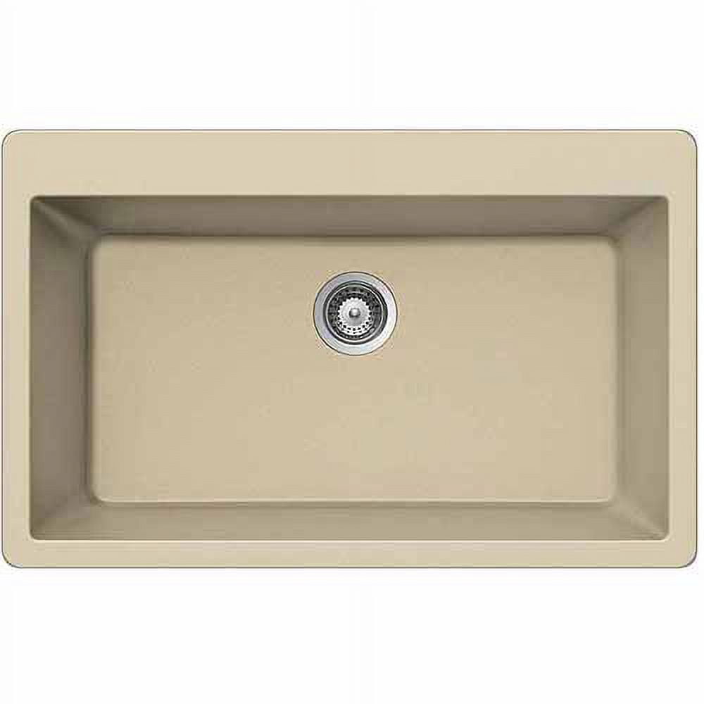 Houzer V-100 SAND Quartztone Series Granite Topmount Large Single Bowl ...