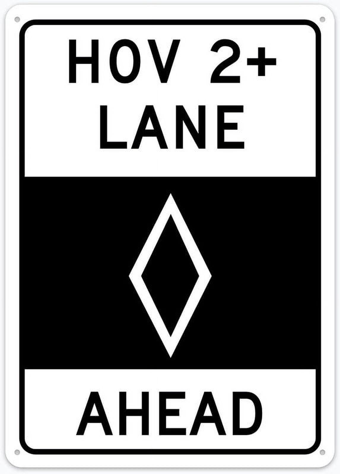 Hov 2 Lane Ahead Rust Free Aluminum 12 X 8 In, Weatherproof And Heavy ...