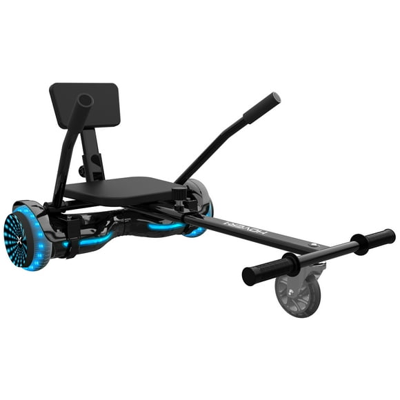 Hover-1 Turbo Hoverboard and Kart Combo, Infinity LED Wheels, Black