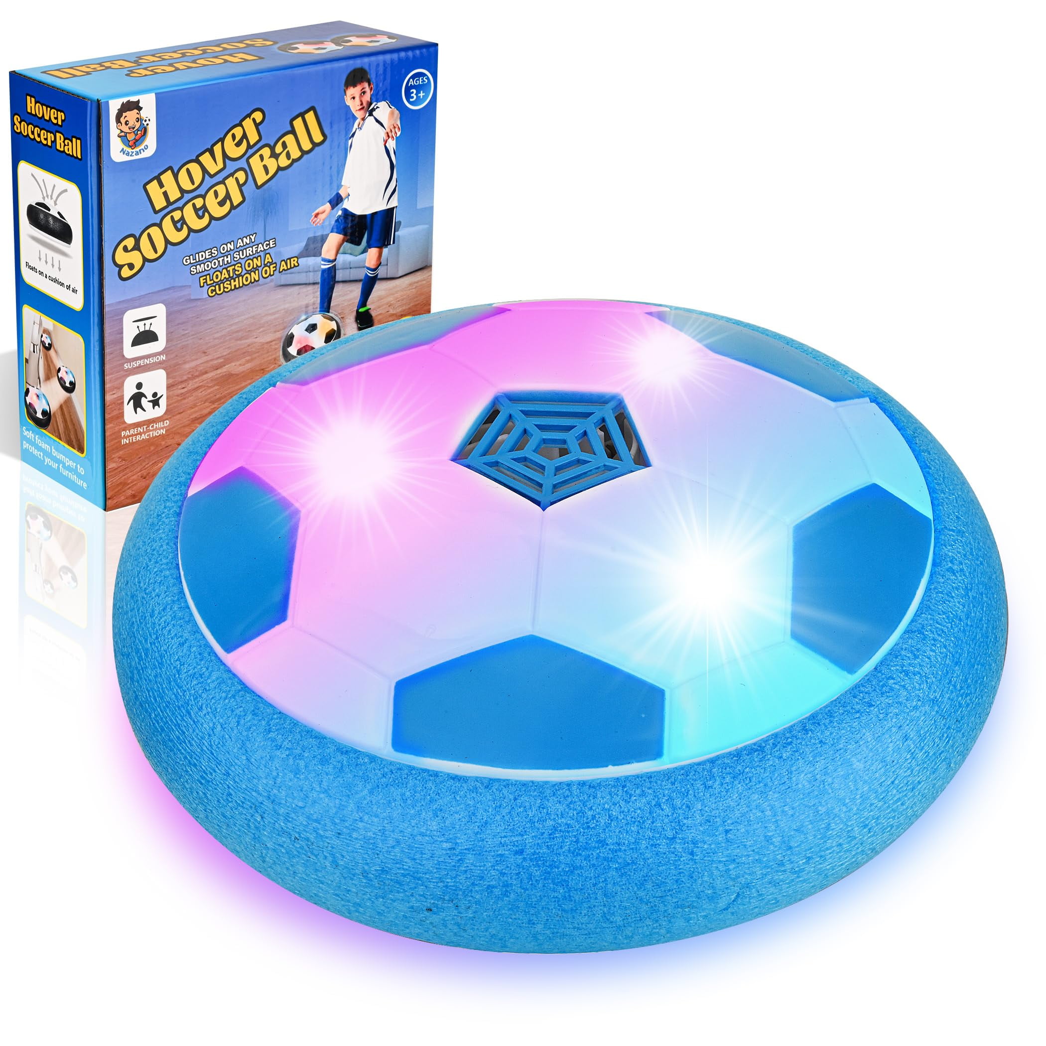 LED Hover Soccer Ball, Air Soccer Indoor Floating with LED Light ...