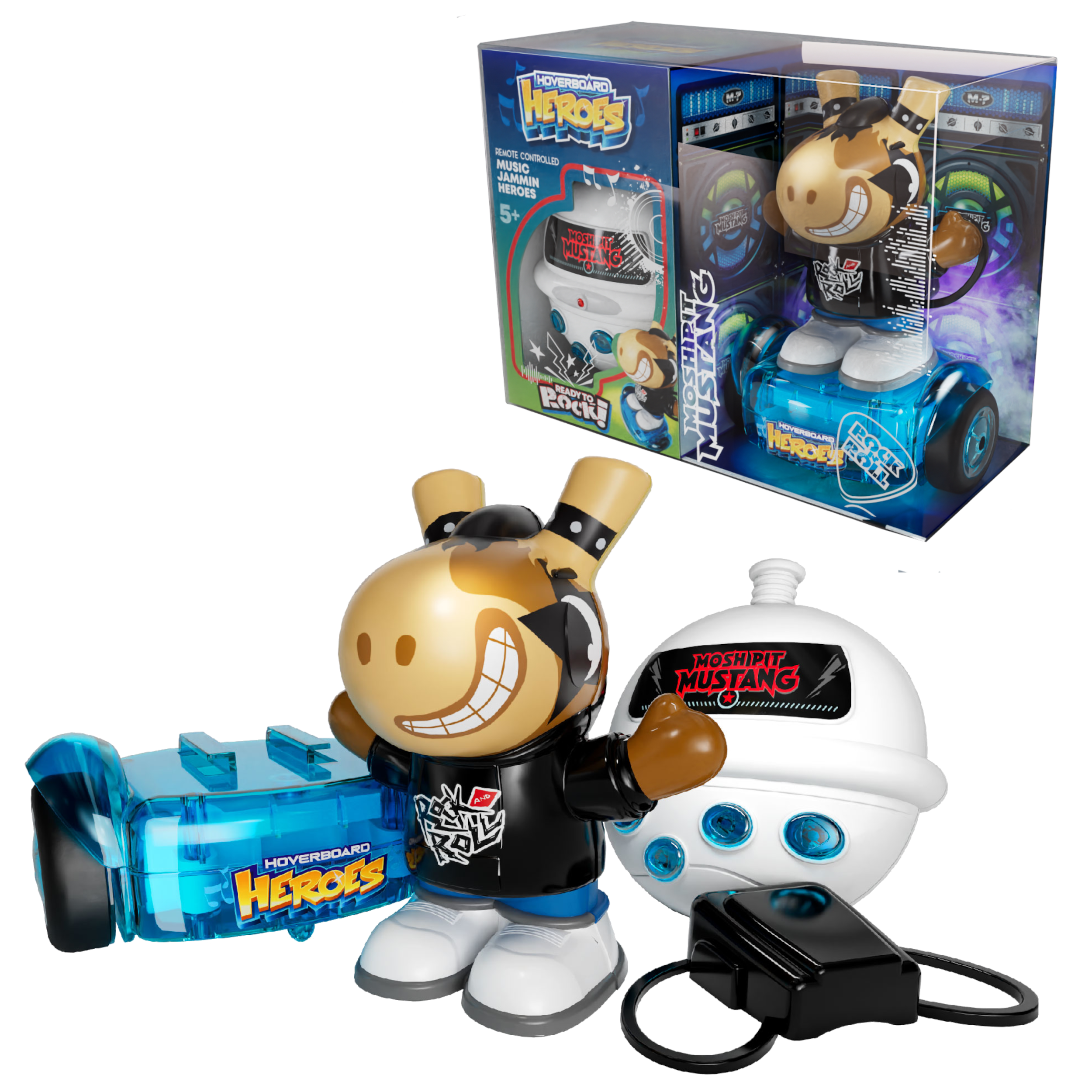 Hoverboard Heroes MoshPit Mustang Remote Control Musical Toy, LED ...