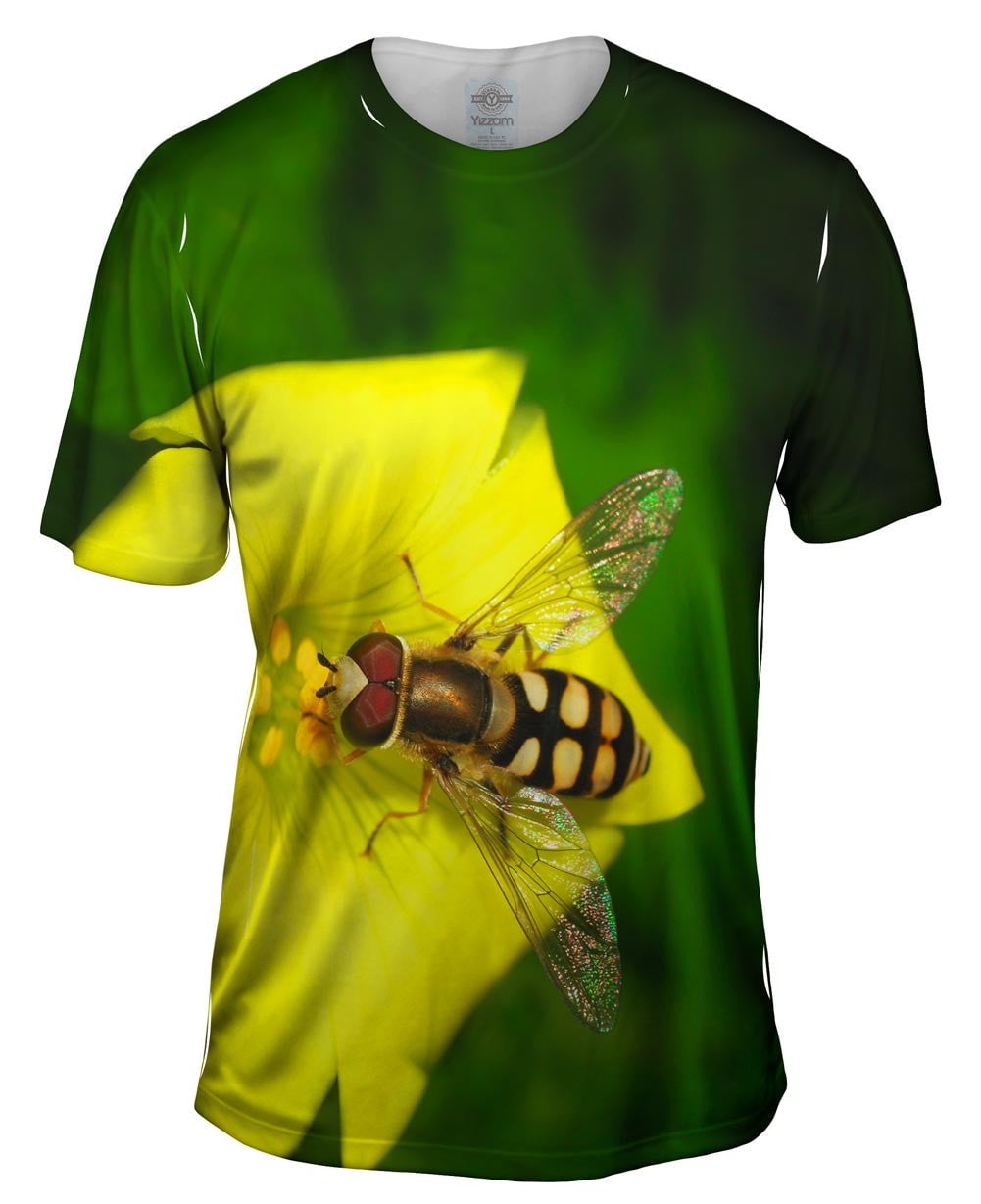 Hoverfly Buttercup Flower Mens T-Shirt All Over Print - Walmart.com