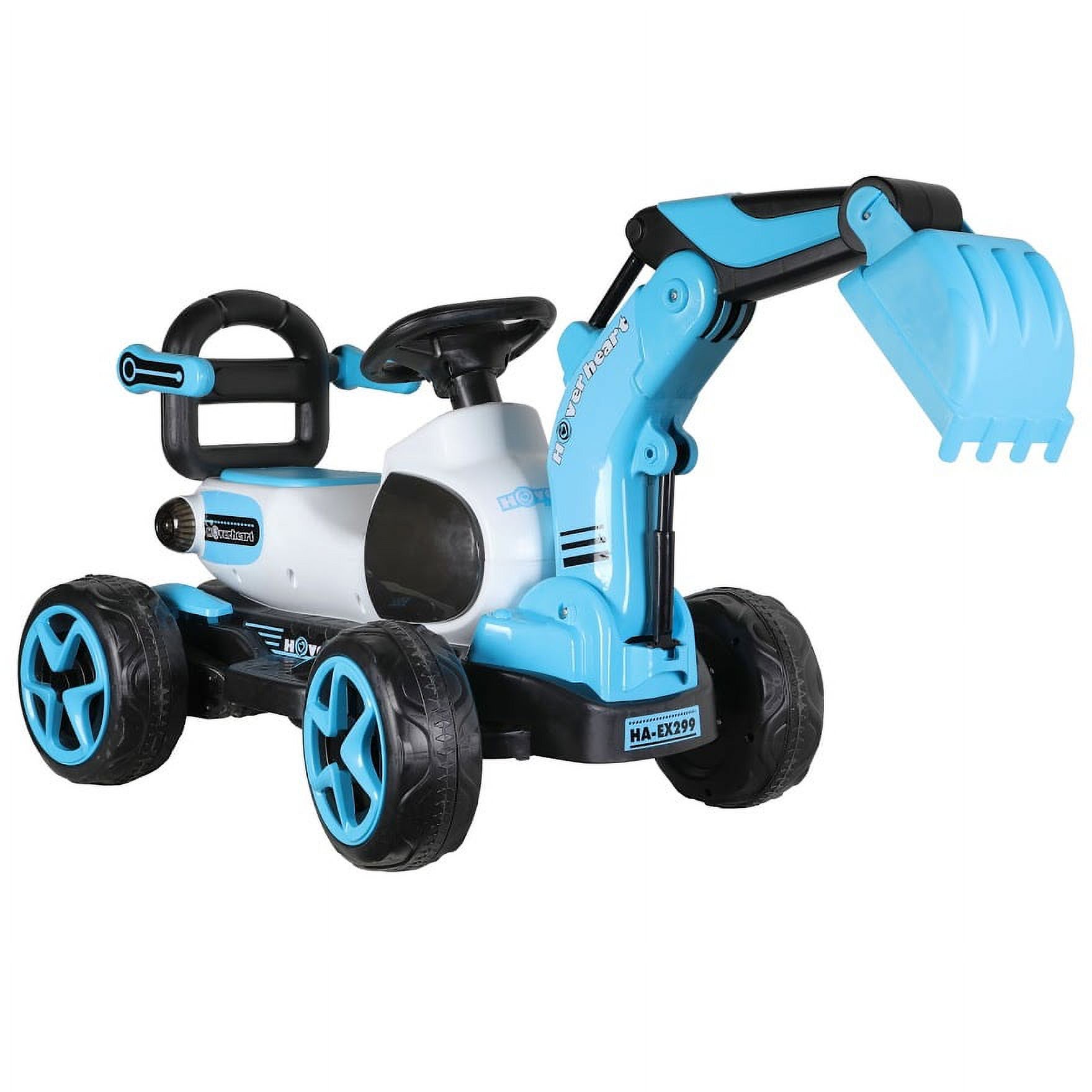 Hoverheart Kids Electric Motor Excavator with Power Digger & Music ...