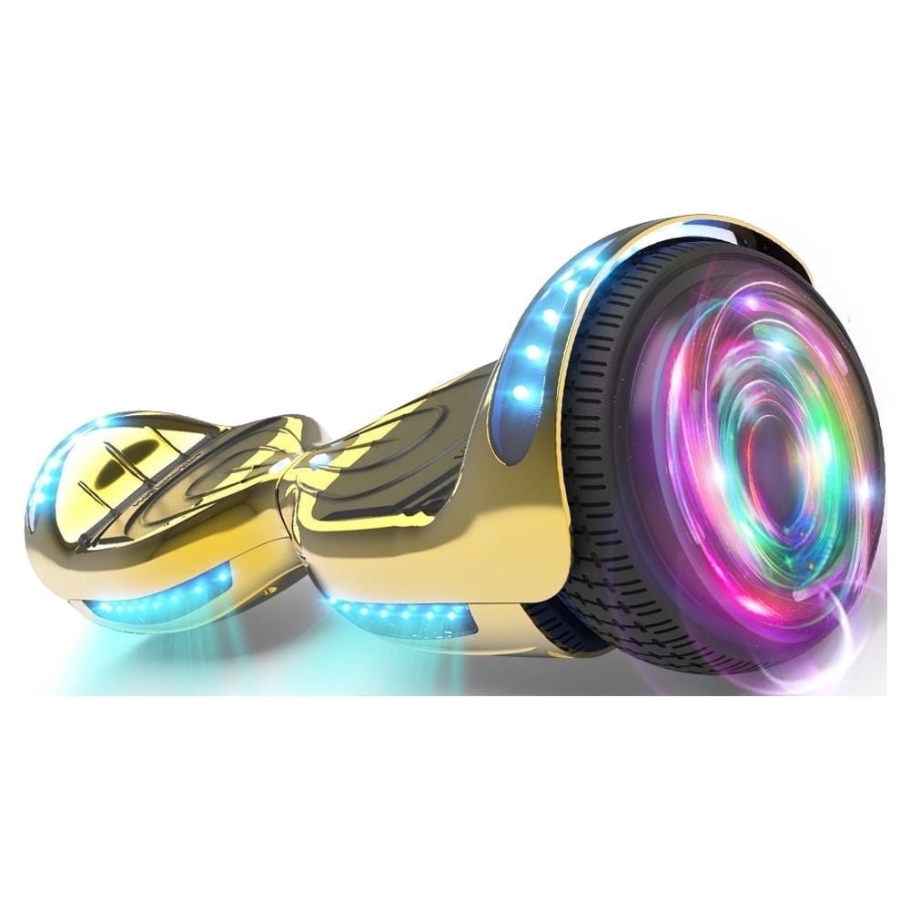 HOVERSTAR Flash Wheel Hoverboard 6.5 In. Bluetooth LED Lights Chrome ...