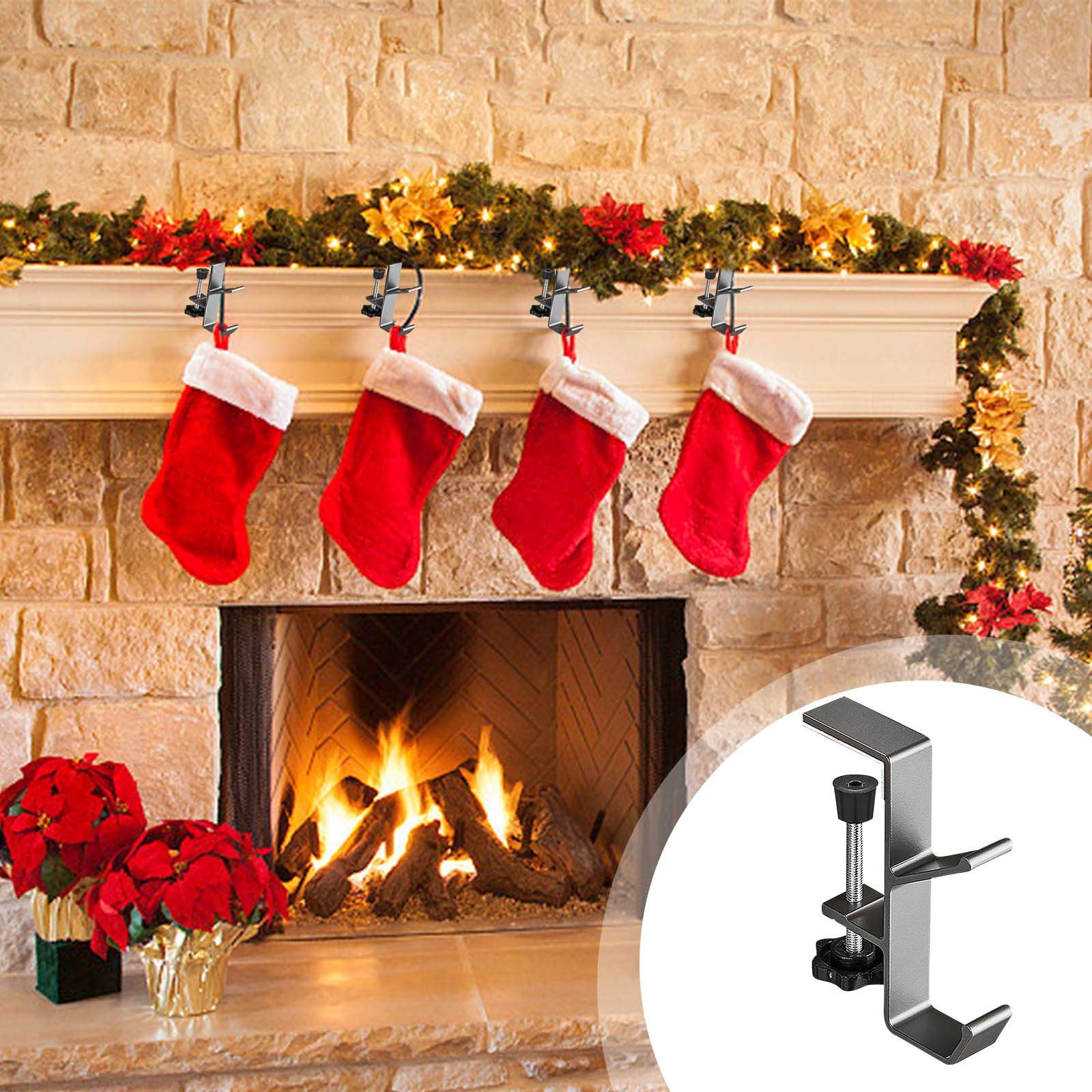 Hovilon 2 in 1 Mantel Hanger for Garland,Adjustable Stocking Hangers ...