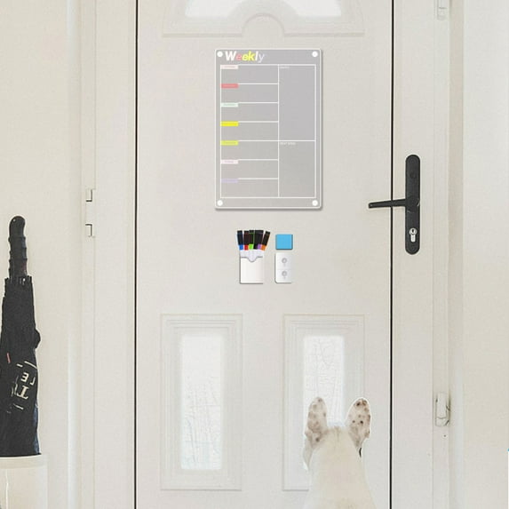 Hovilon Acrylic Magnetic Dry Erase Board for Fridge, Clear Magnetic to ...