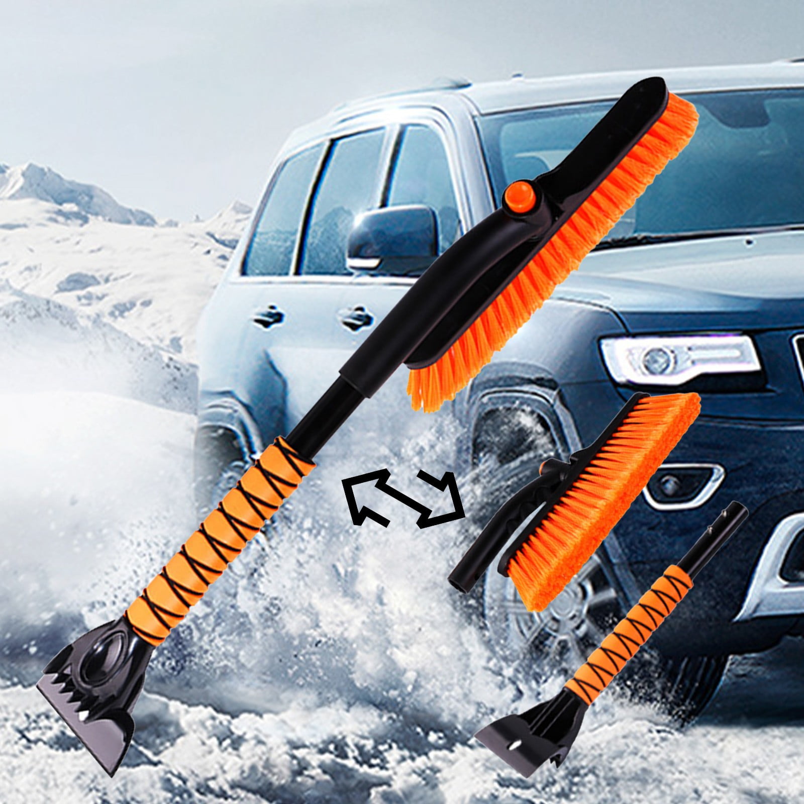 Hovilon Car Snow Scraper and Brush,25 Inch Snow Brush for Car Window ...