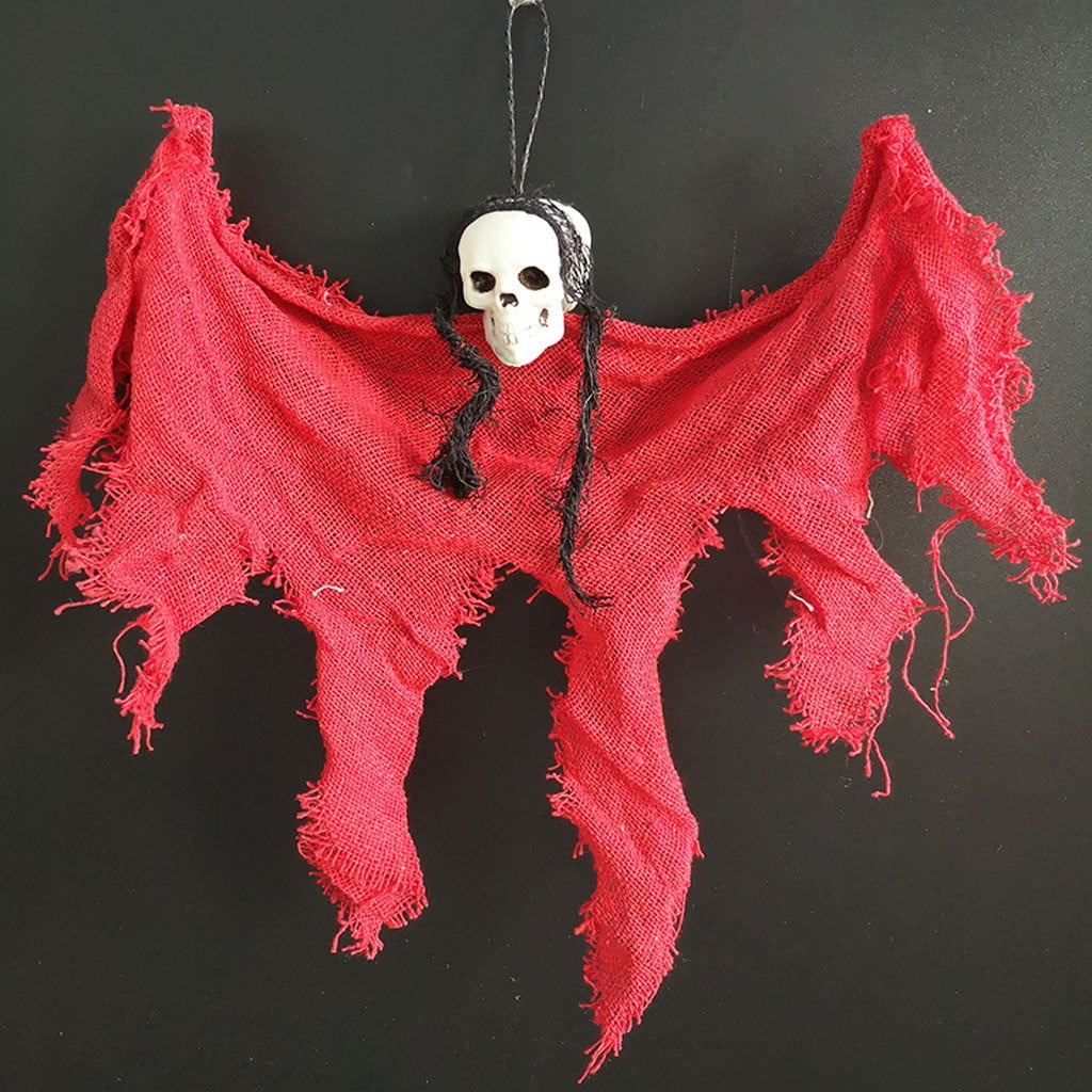 Hovilon Halloween Decorations，Hanging Skull Skeleton Props，Halloween ...