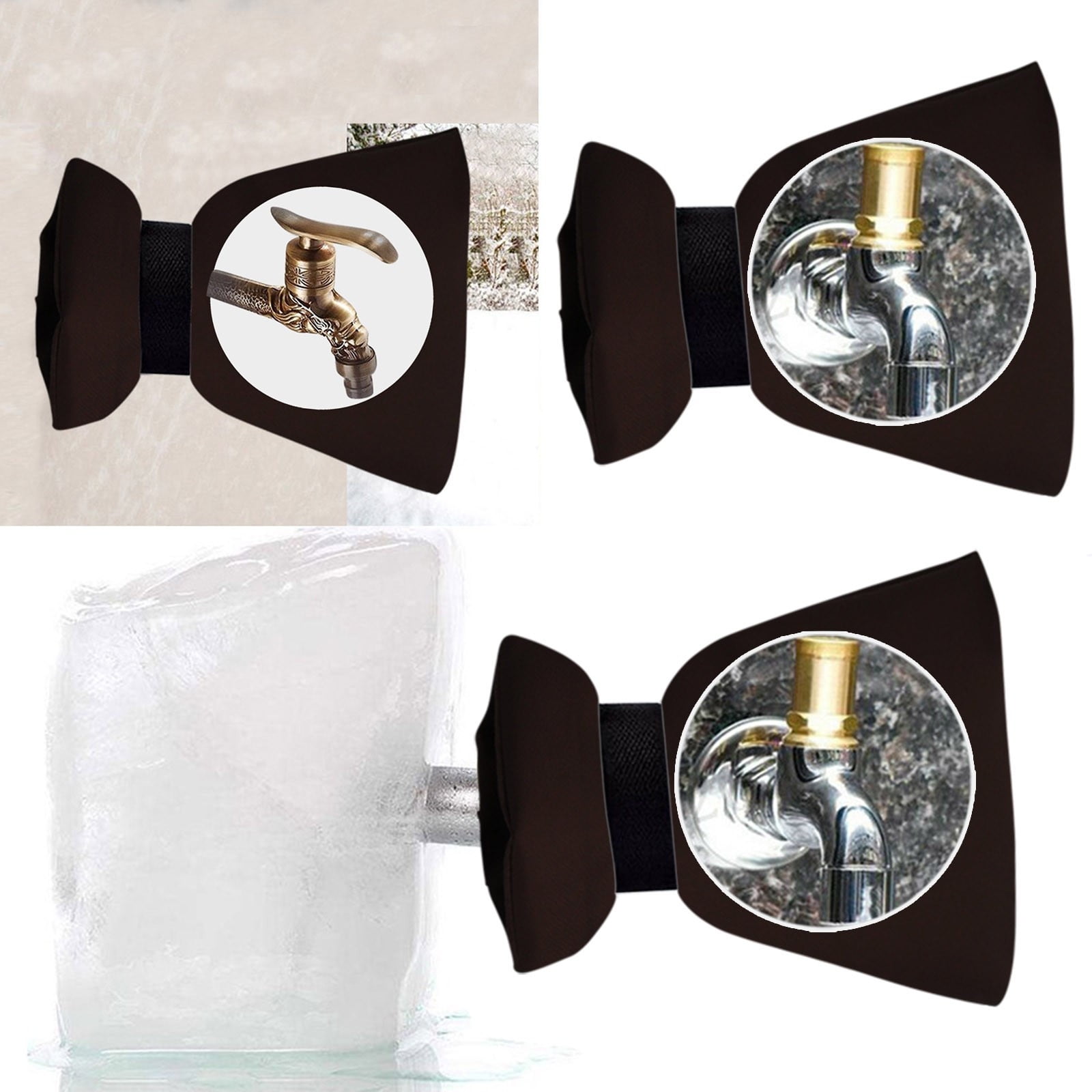 Hovilon Outdoor Faucet Cover for Winter Freeze Protection,7.9x 5.5In Hose Bib Covers for Wall ...