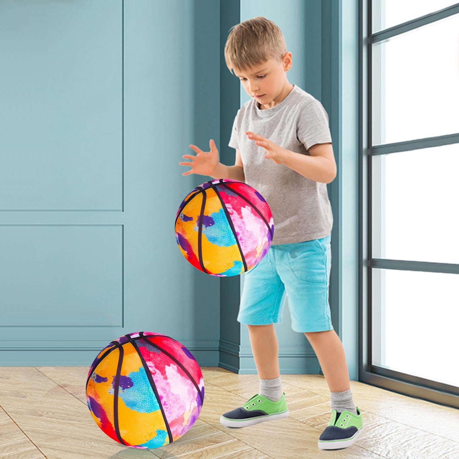 Hovilon Silent Basketball 7In，Soft Foam Indoor Basketball，Soundless ...