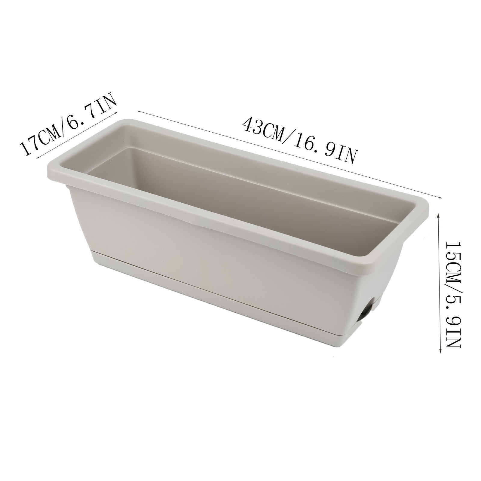 Hovilon Window Box Planter,Rectangle Planter Box with Drainage Holes ...