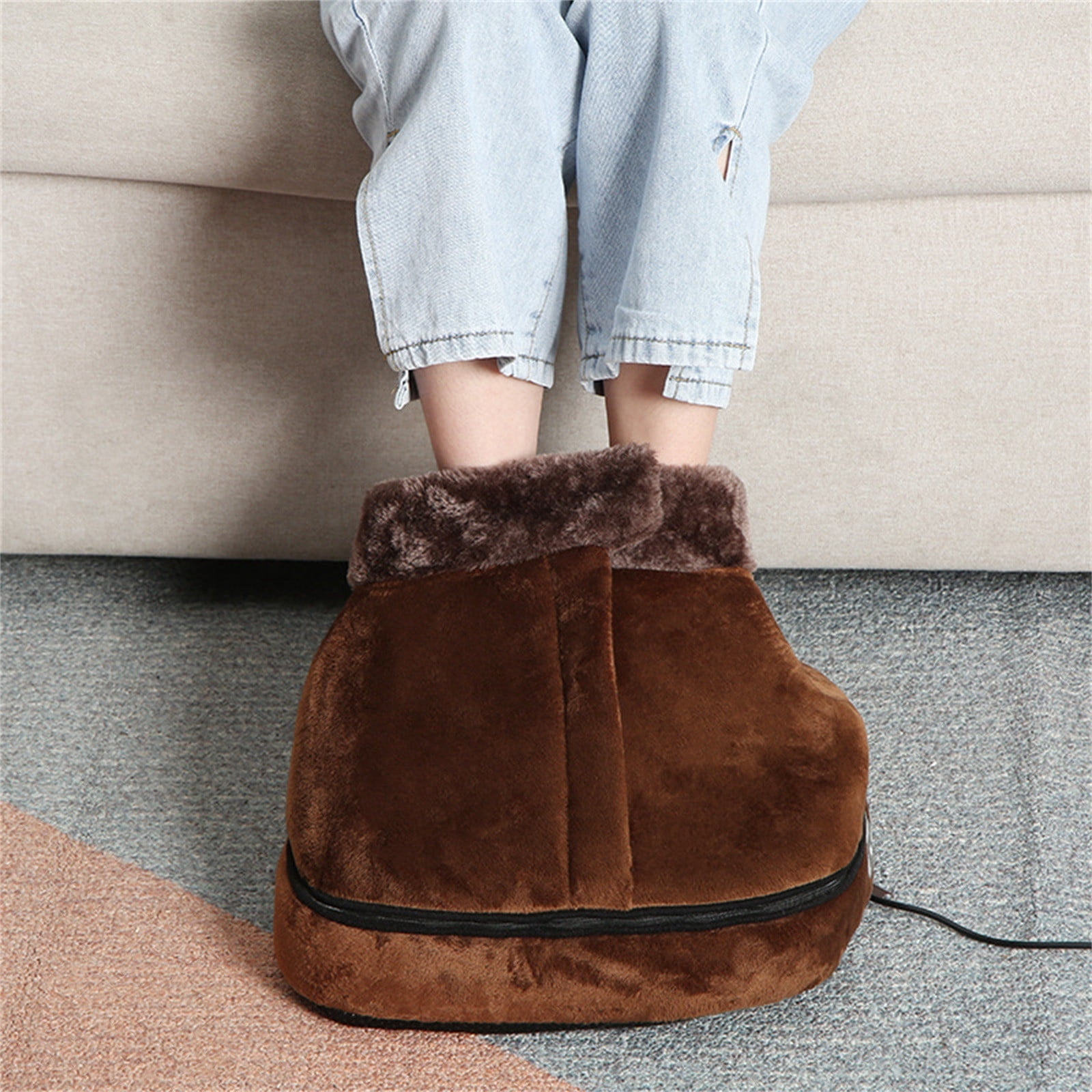 Hovmgk 2-in-1 Vibration Heating Massage Boots, Kneading Foot Warmer ...