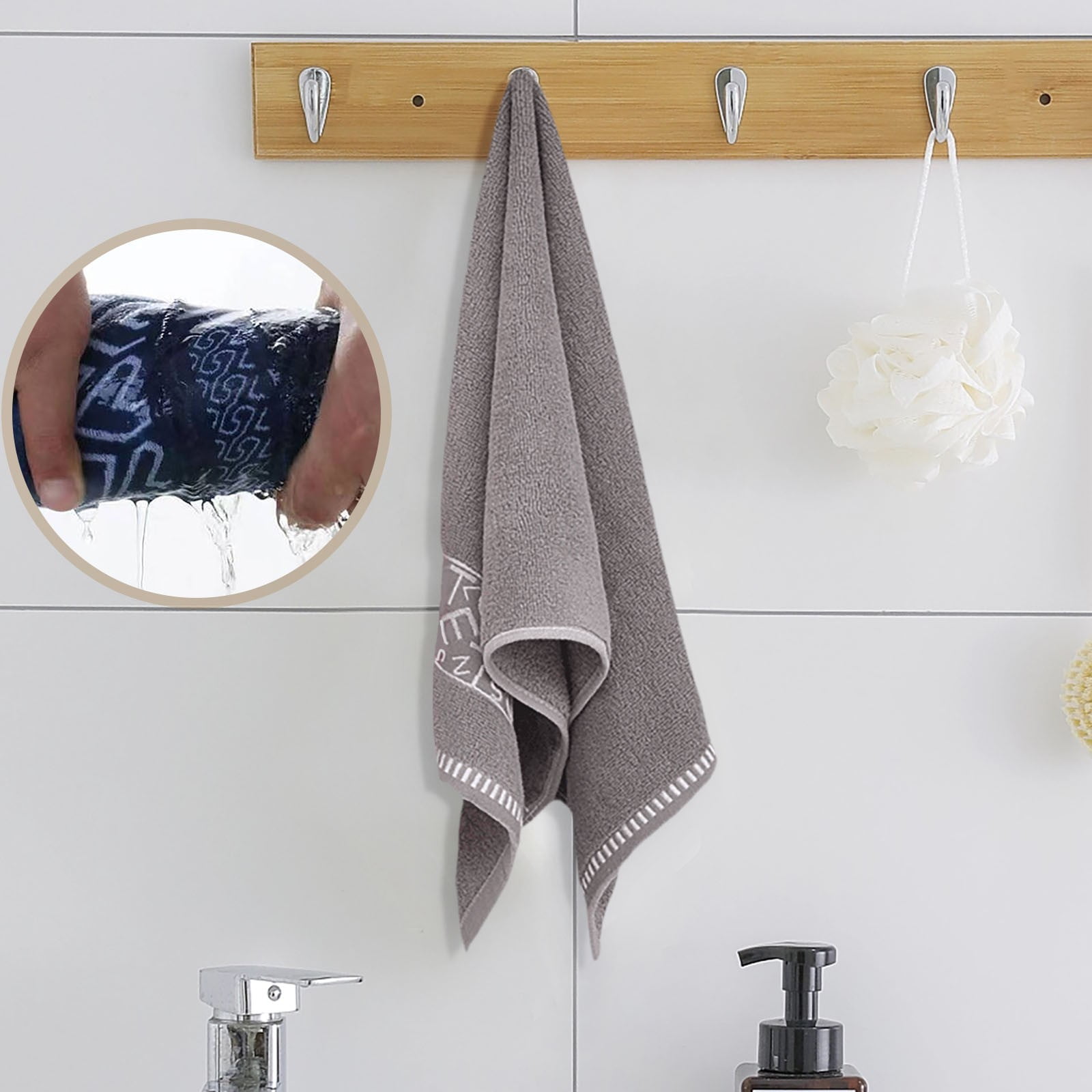 Hovmgk 2025 Savings Soft Towel With Letters Thick Towel That Absorbs ...