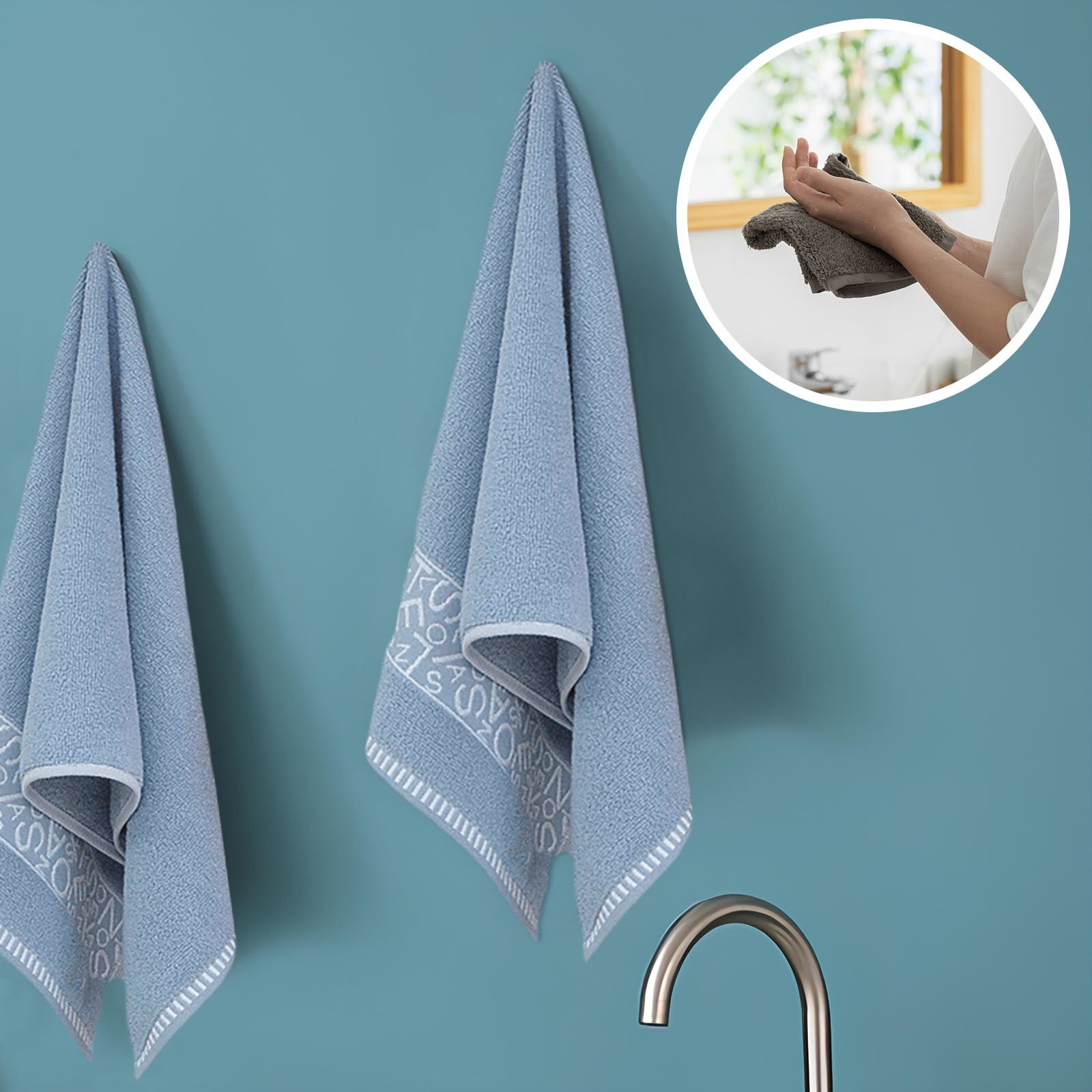 Hovmgk 2025 Savings Soft Towel With Letters Thick Towel That Absorbs ...