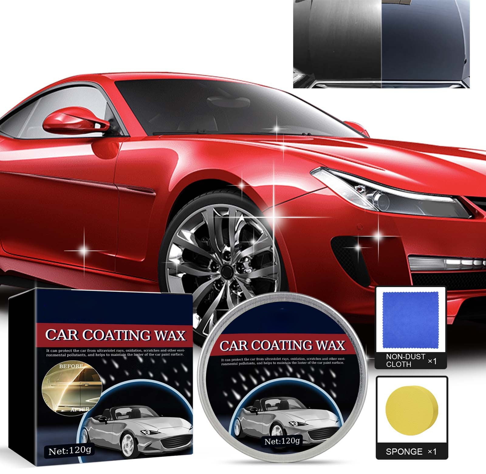 Hovmgk Automotive Coating Wax 120g, Car Paint Gloss Protector ...
