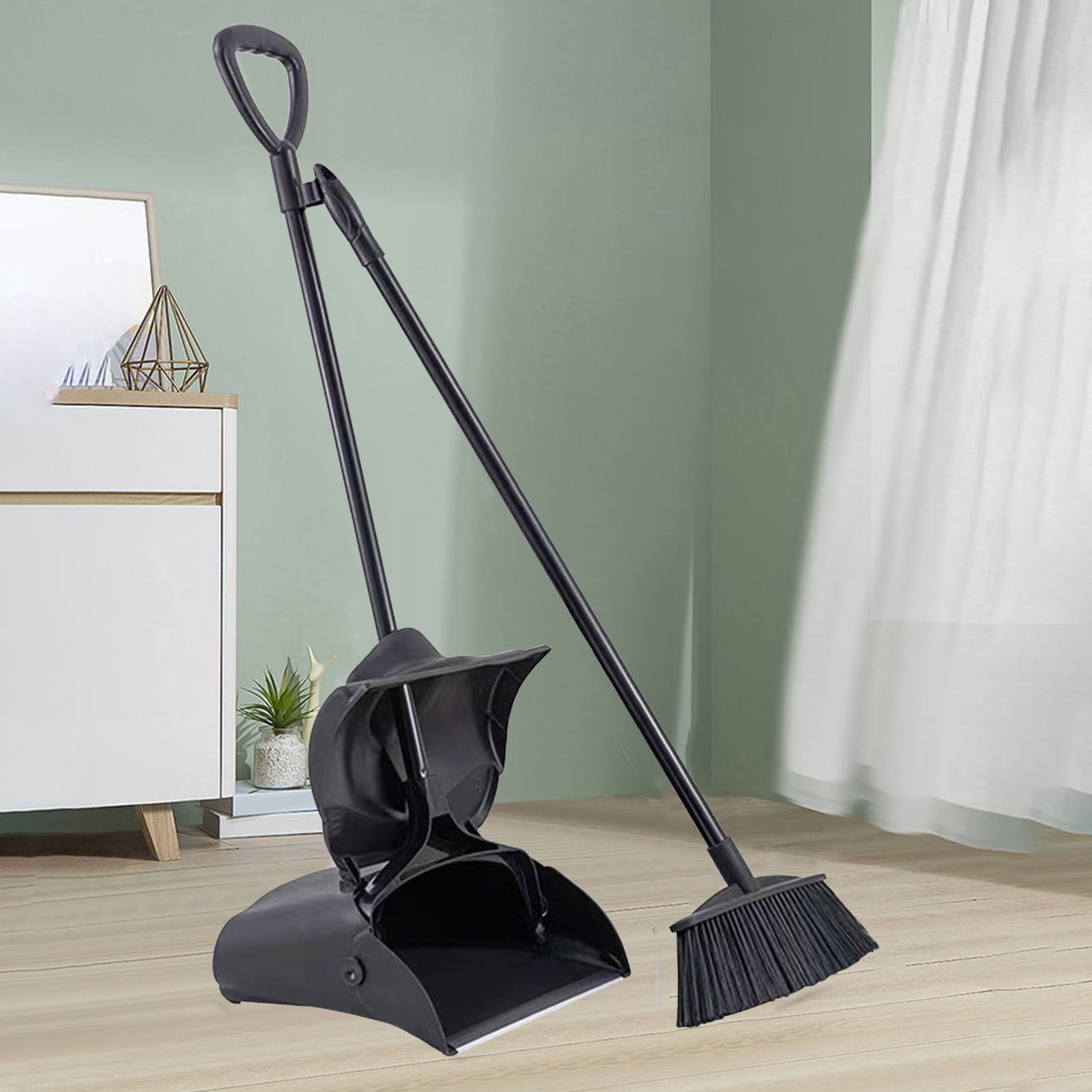 Hovmgk Brooms and Dustpan Set, 36in Stainless Steel Handle Broom with ...