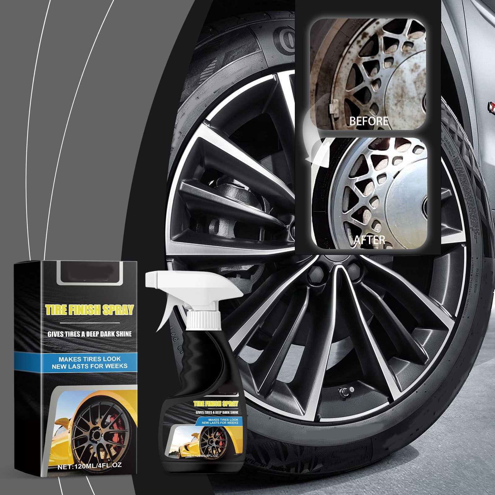 Hovmgk Car Care Products Automobile Tire Gloss Spray Polishing Coating ...