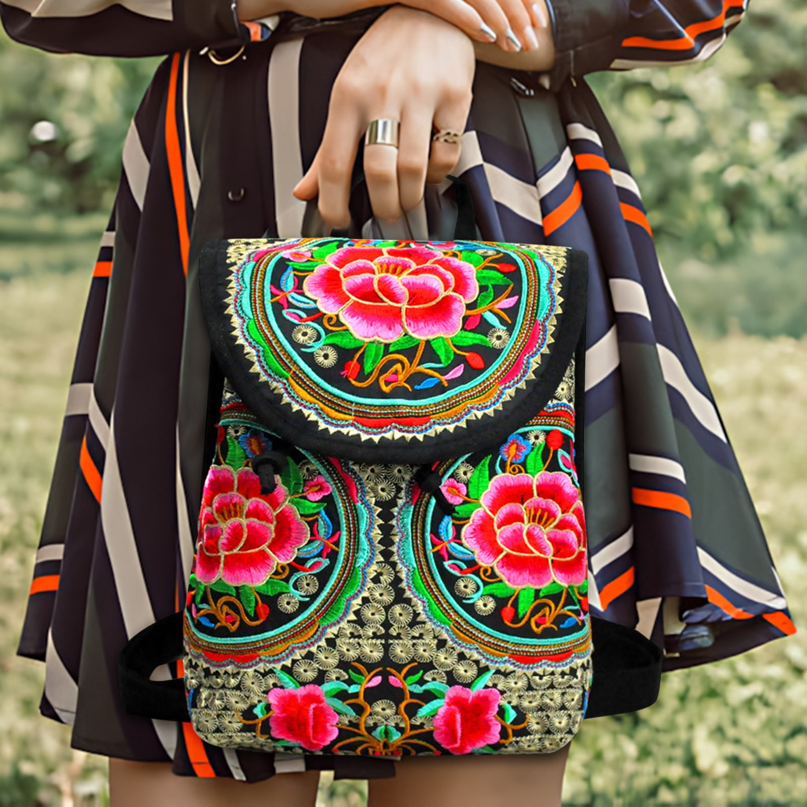 Hovmgk Ethnic Style Embroidered Small Backpack, Yunnan Embroidered ...