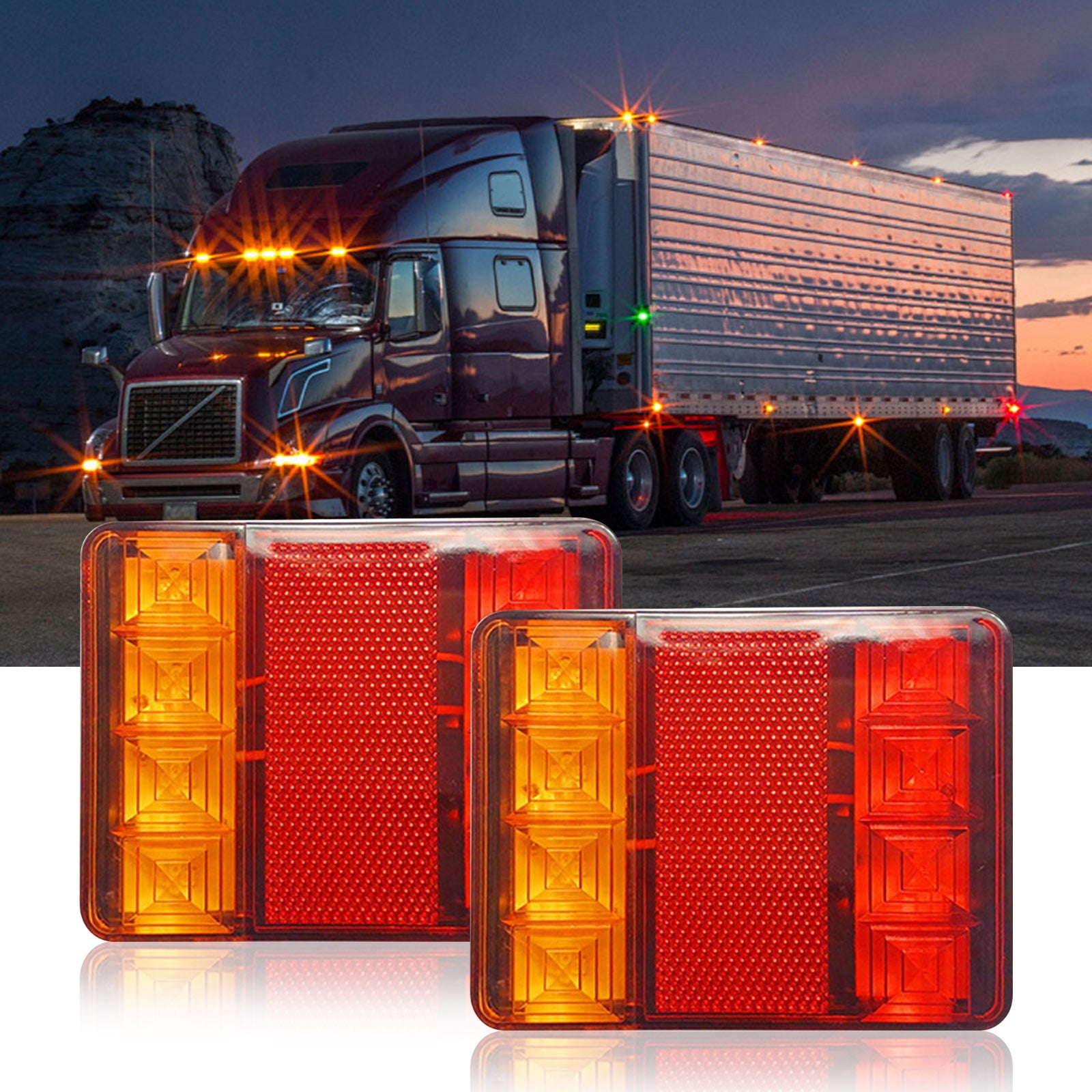 Hovmgk LED Truck Tail Light Set, Heavy Duty Trailer & Brake Lights ...