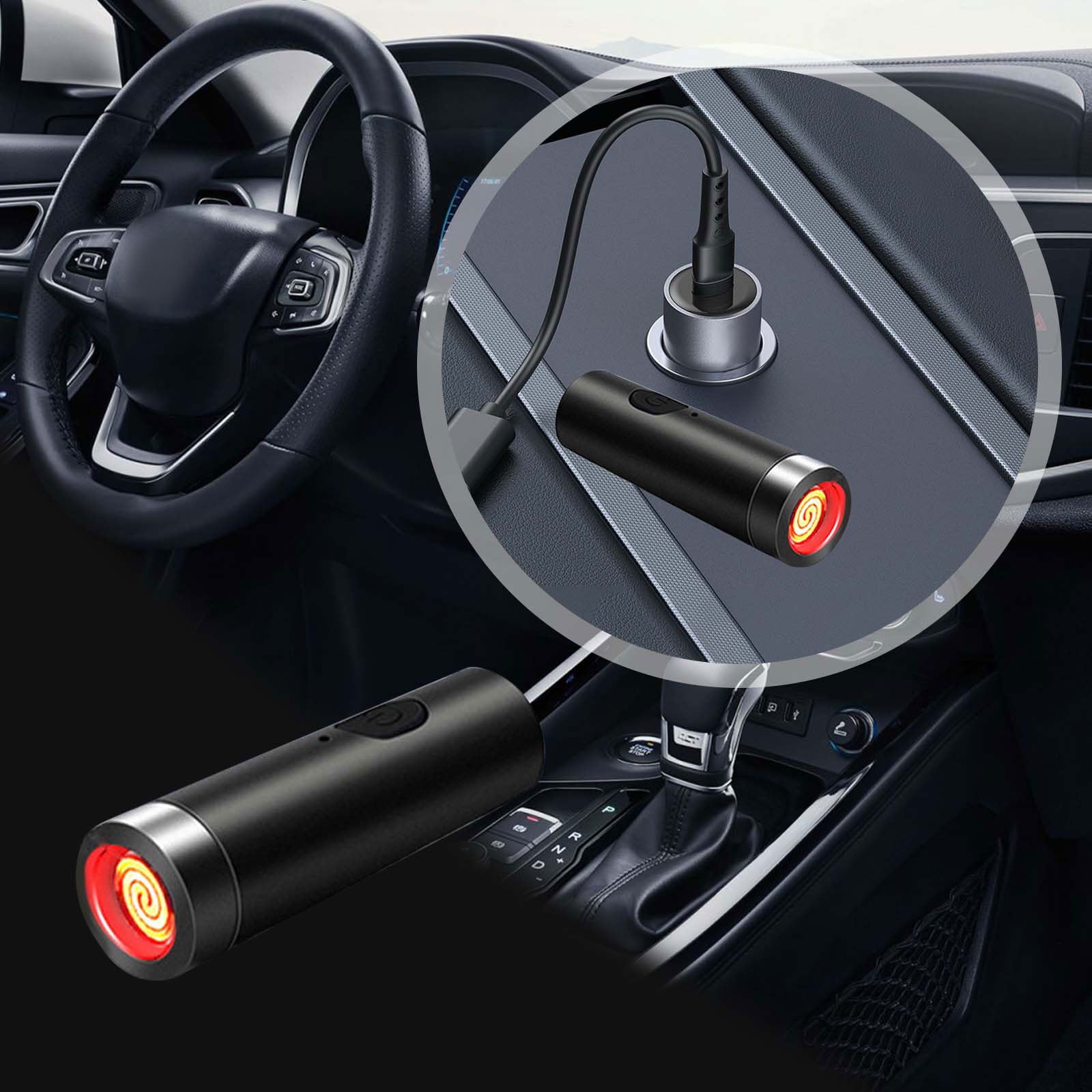 Hovmgk Mini Windproof Lighter with Type-C Plug-in, Outdoor & Car ...