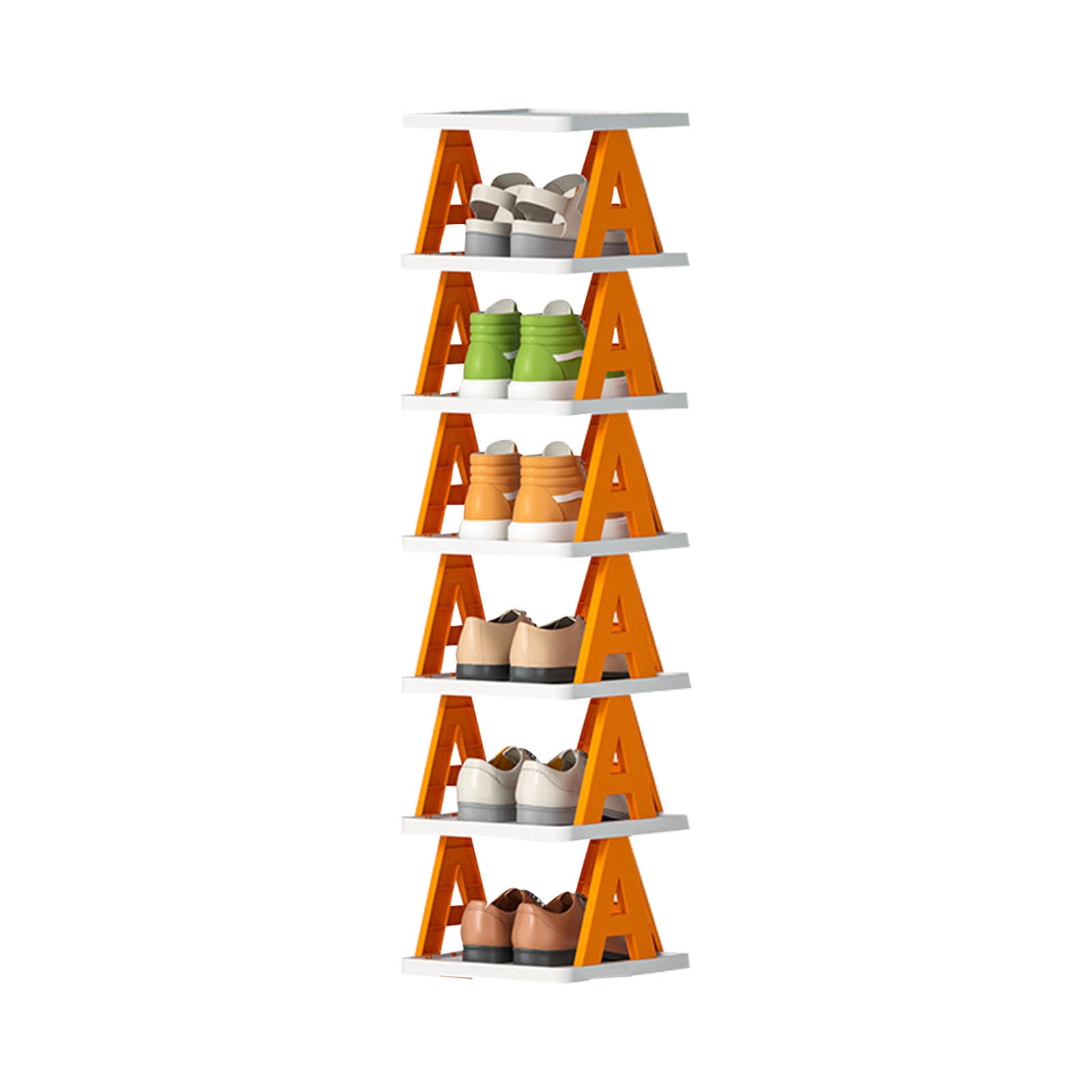 Hovmgk Multi-Layer Letter Shoe Rack, Space-Saving Foldable Shoe Cabinet ...