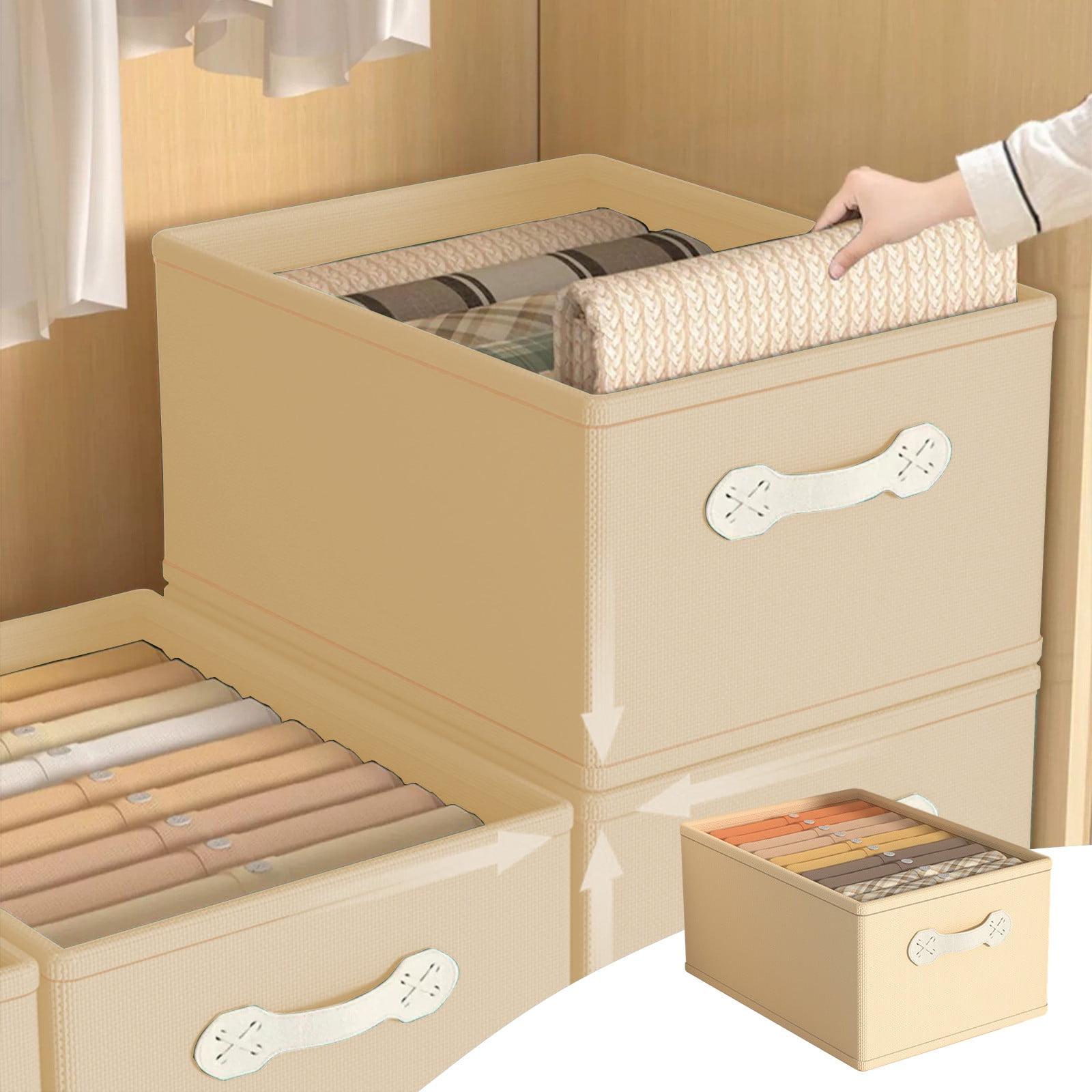 Hovmgk Wardrobe Clothes Organizer Set, Foldable Clothes Organizer ...