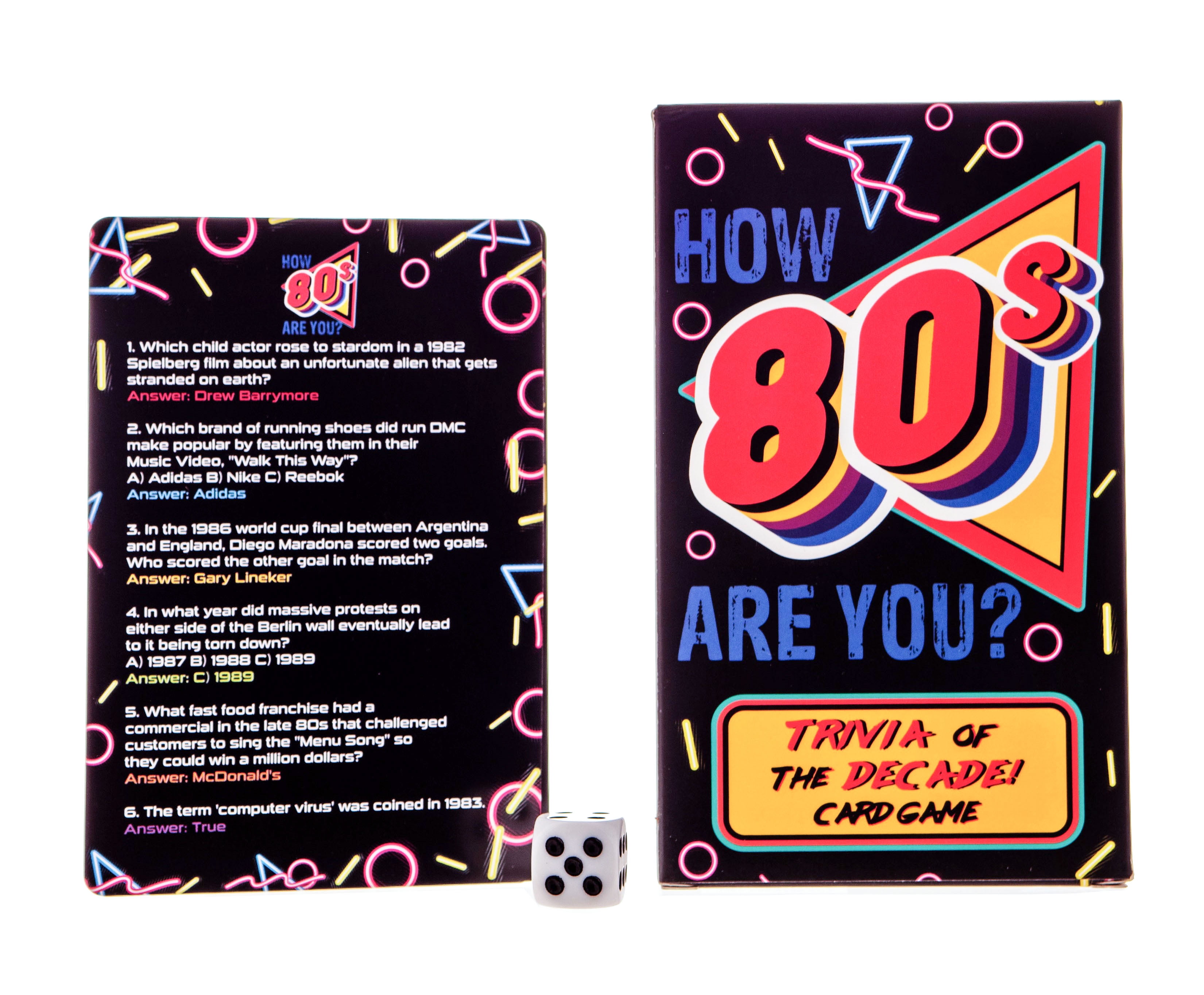 How 80's Are You? 1980s Trivia Cards Game |Eighties Decade Themed Quiz ...