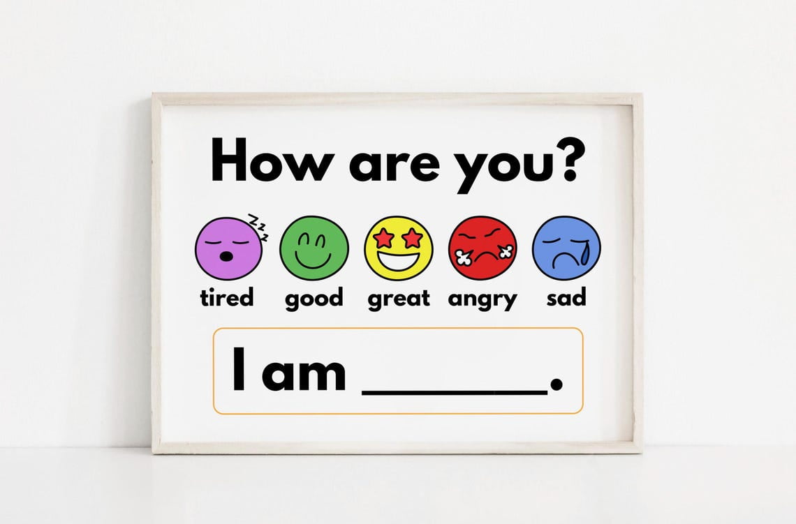 How Are You Feeling Poster, Kids Feelings And Emotion, Feelings Chart ...