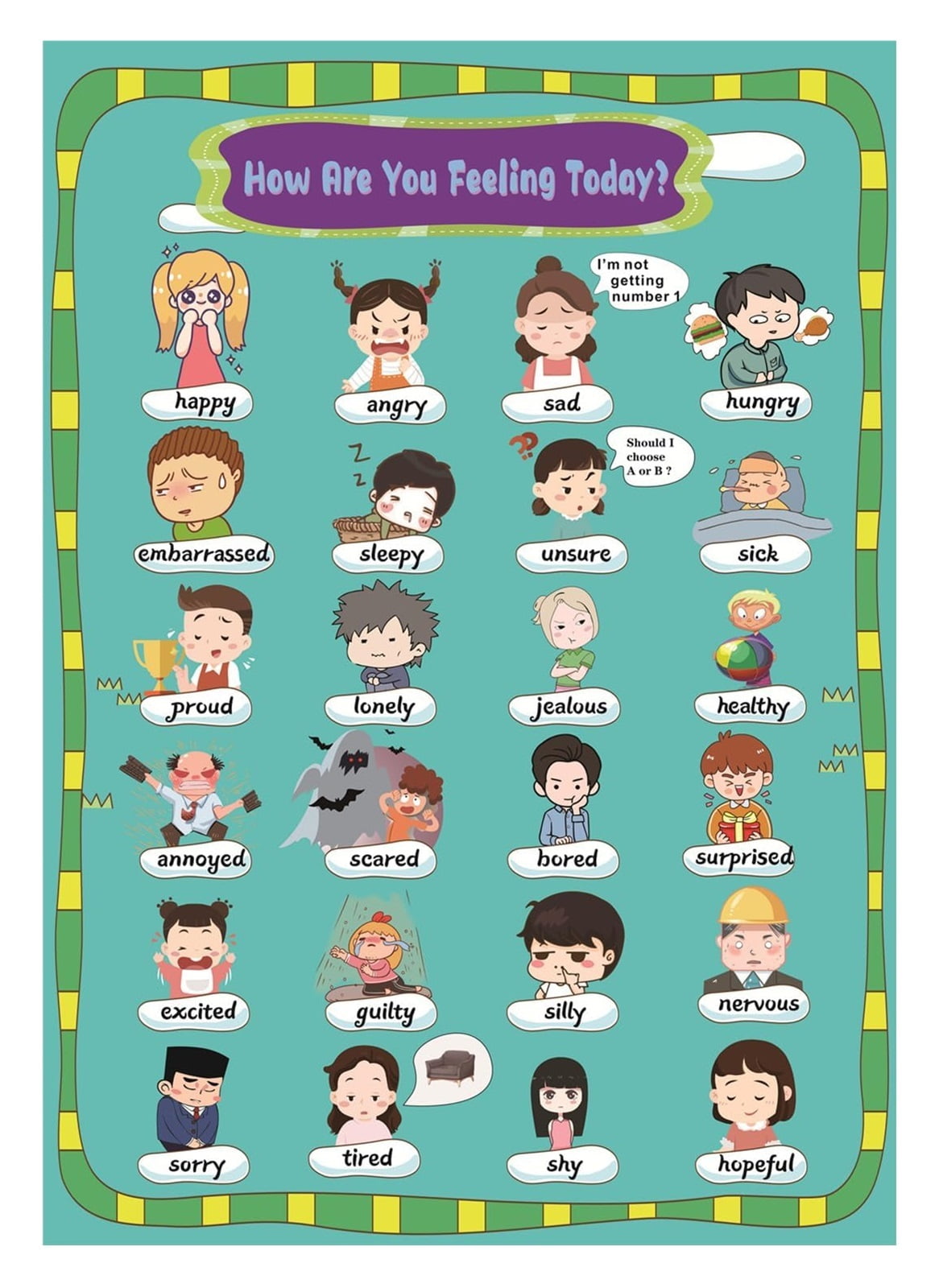 How Are You Feeling Today? Poster for Classroom - Daily Emotions Check ...