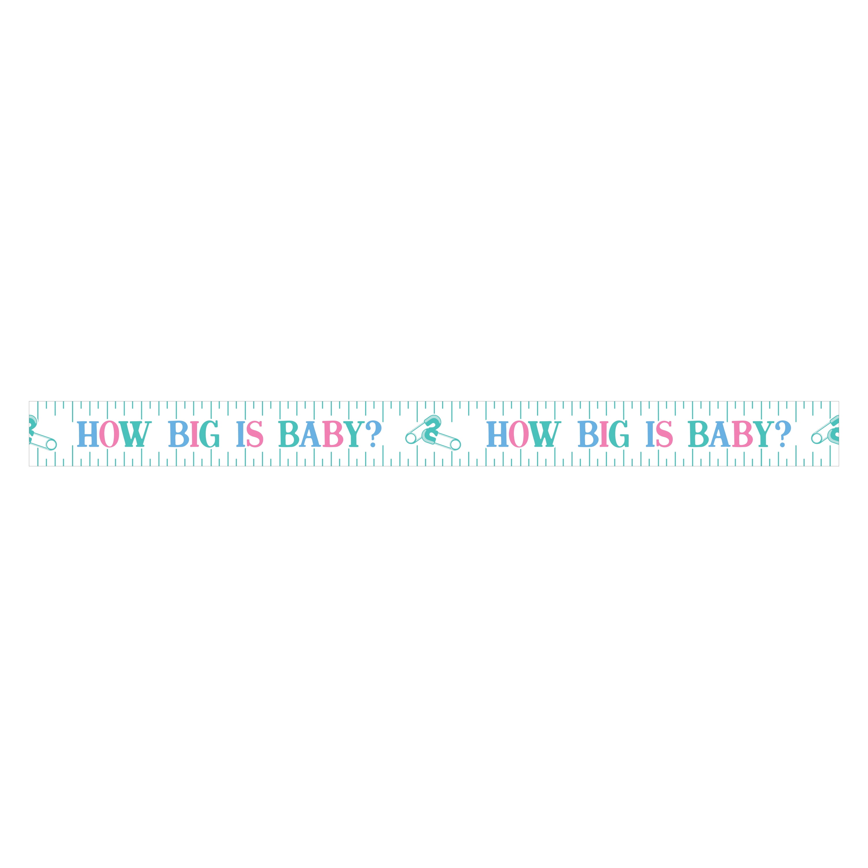 Way To Celebrate Baby Tape Game, Blue, Pink, White, 100’ Interactive ...