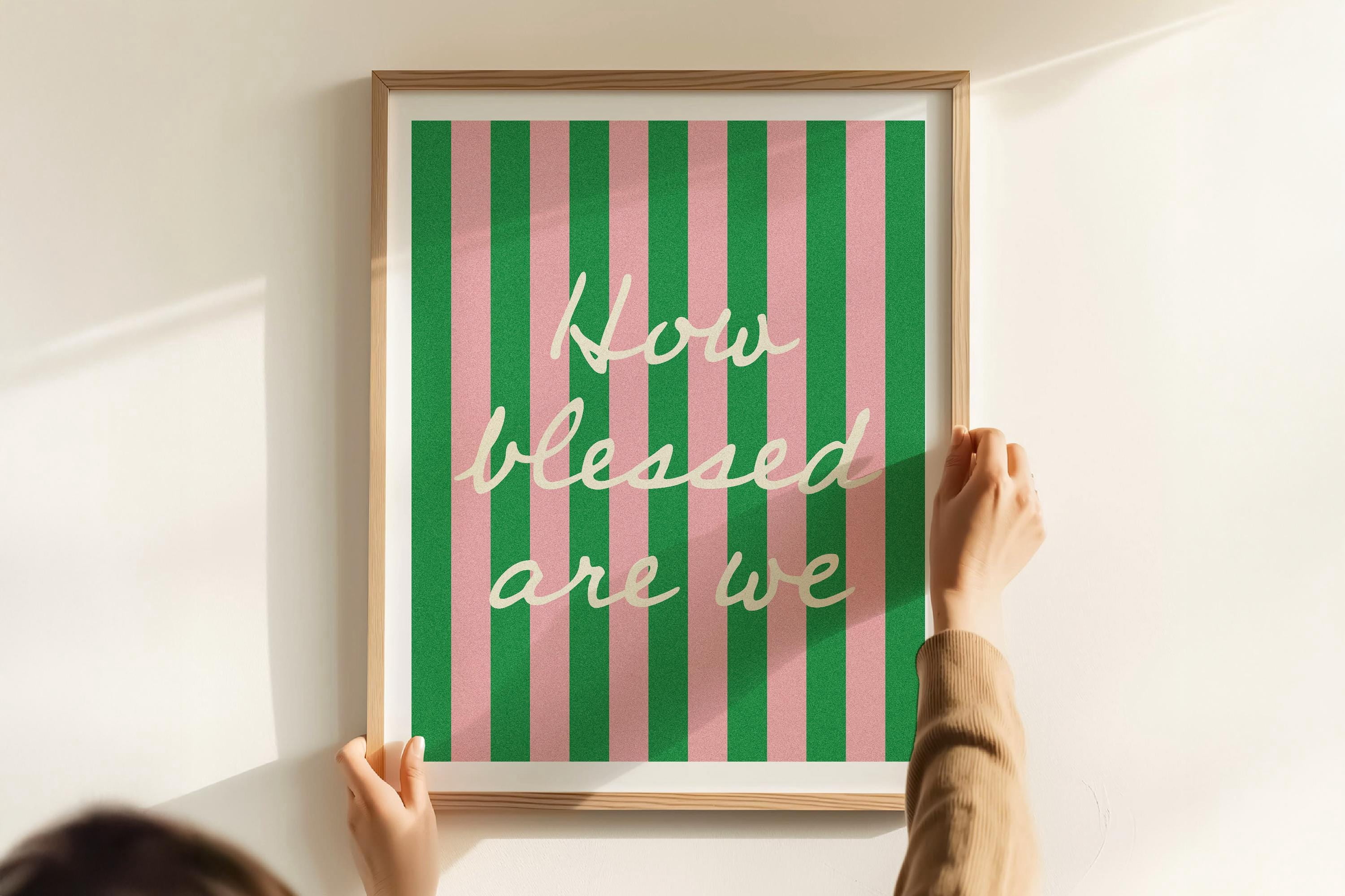 How Blessed Are We Poster - Christian Wall Art, Jesus Print, Stripes ...