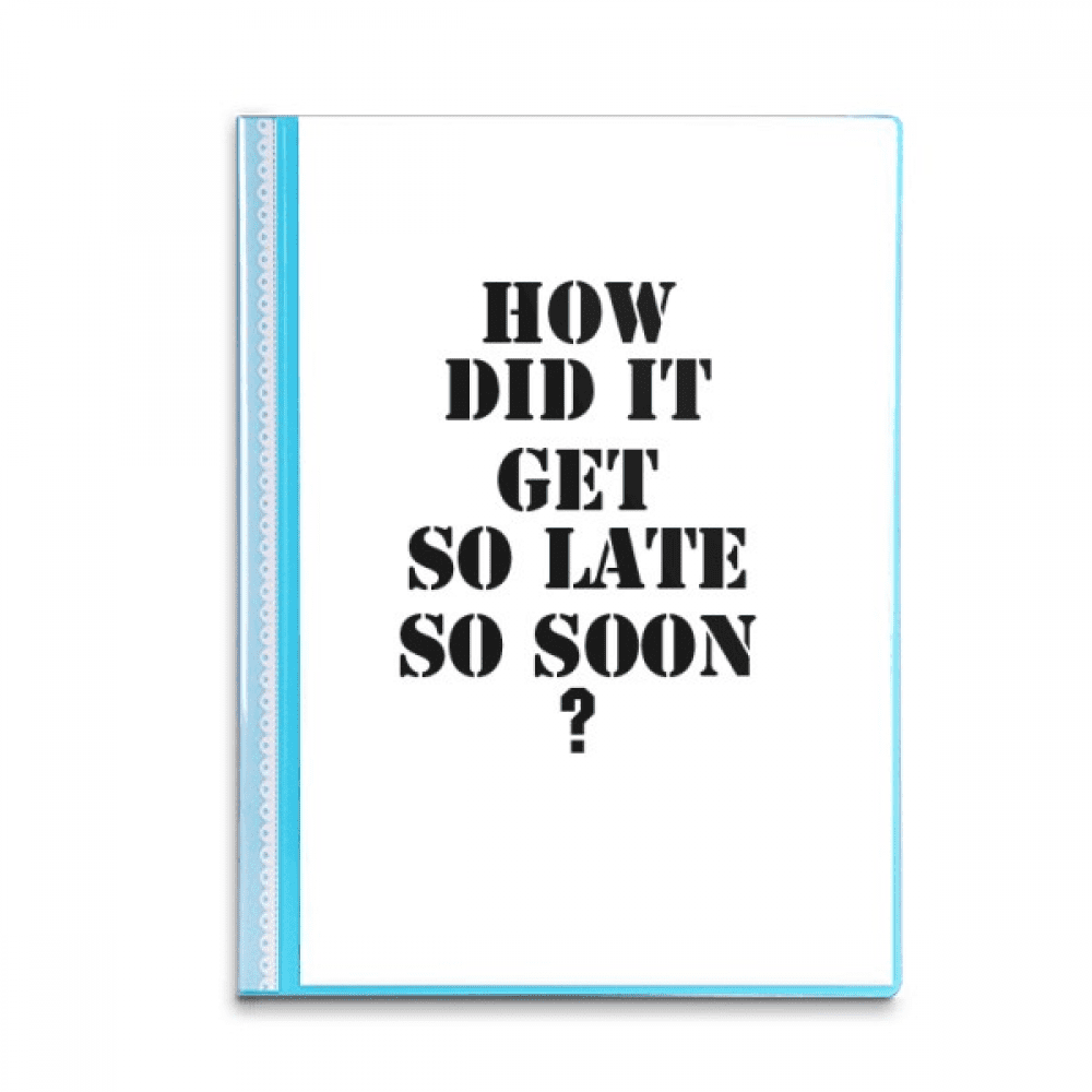 How Did It Get So Late So Soon Quote Book Sheet Protectors Portfolio ...