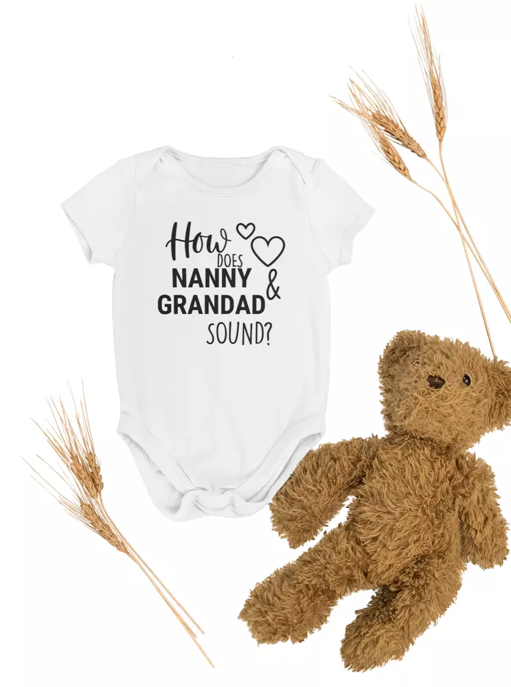 How Does Nanny & Grandad Sound Baby Grow , Pregnancy Announcement Baby ...