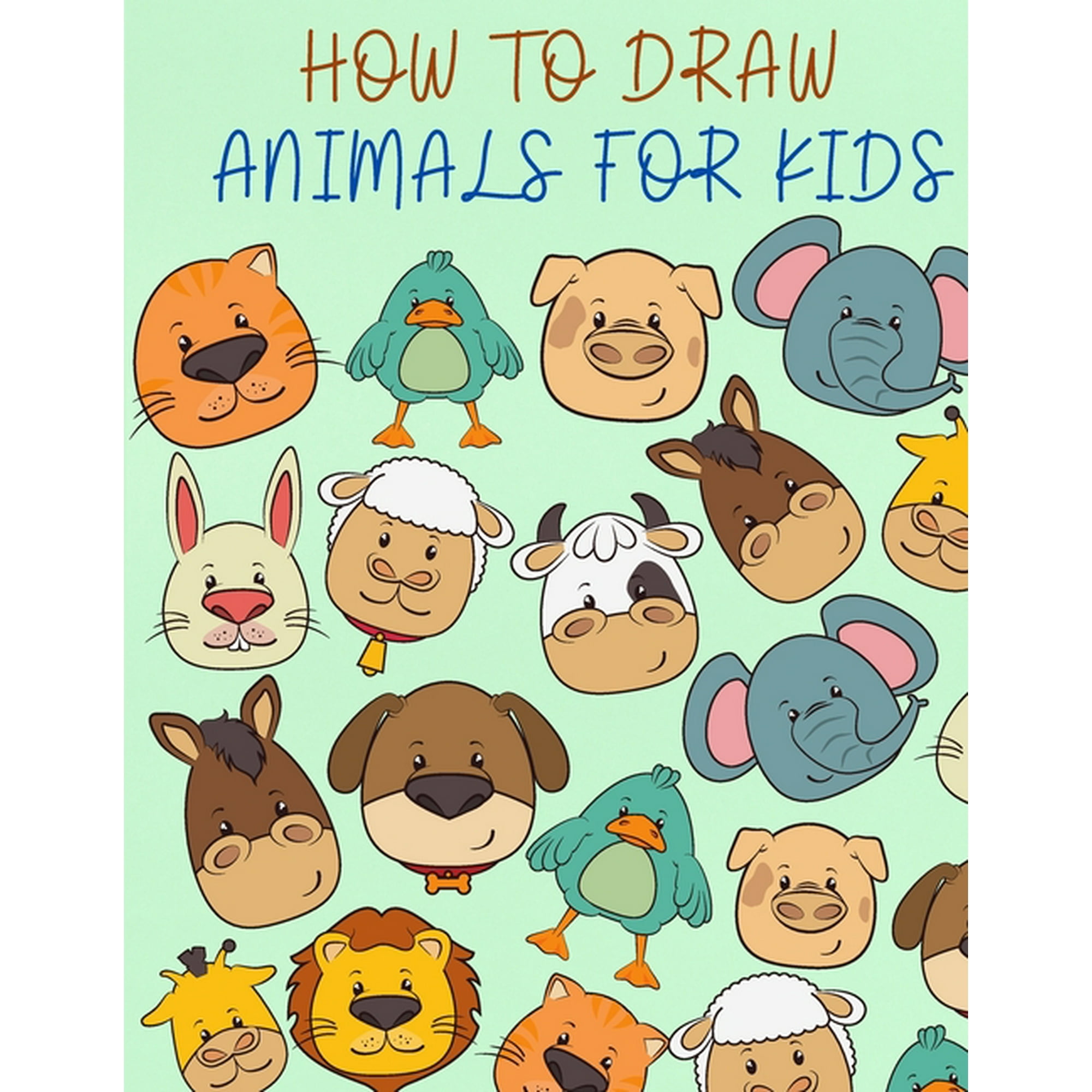 Drawings Of Animals In Color Easy