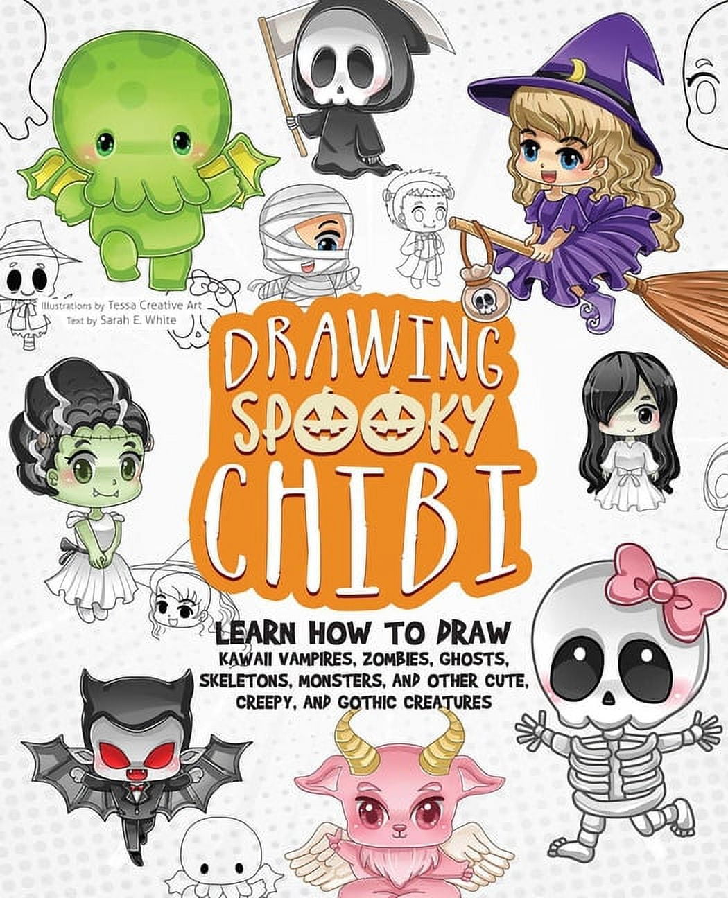 How to Draw Books: Drawing Spooky Chibi: Learn How to Draw Kawaii ...