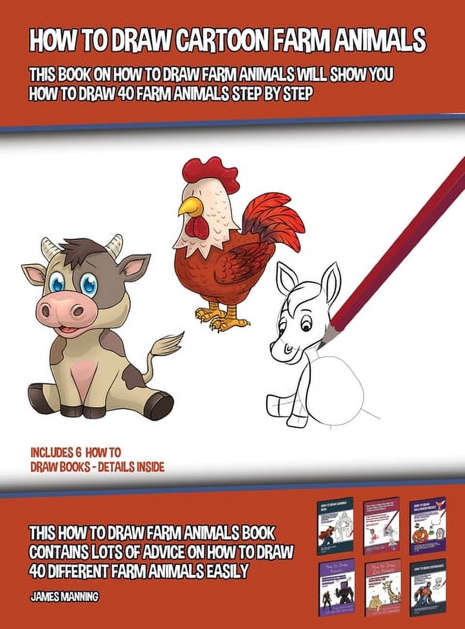 How to Draw Cartoon Farm Animals (This Book on How to Draw Farm Animals ...