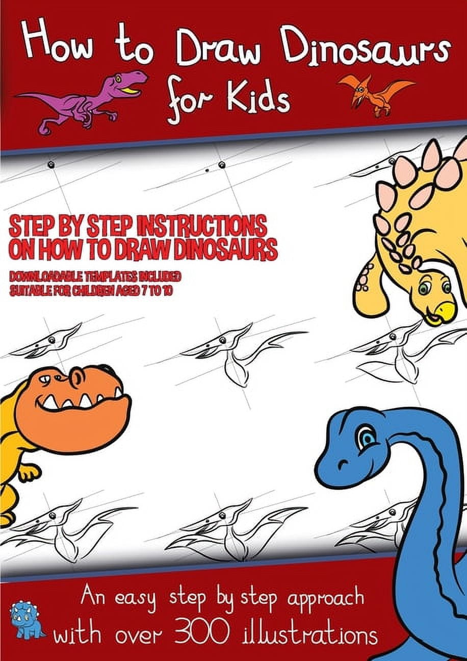 How to Draw Dinosaurs for Kids (Step by step instructions on how to ...