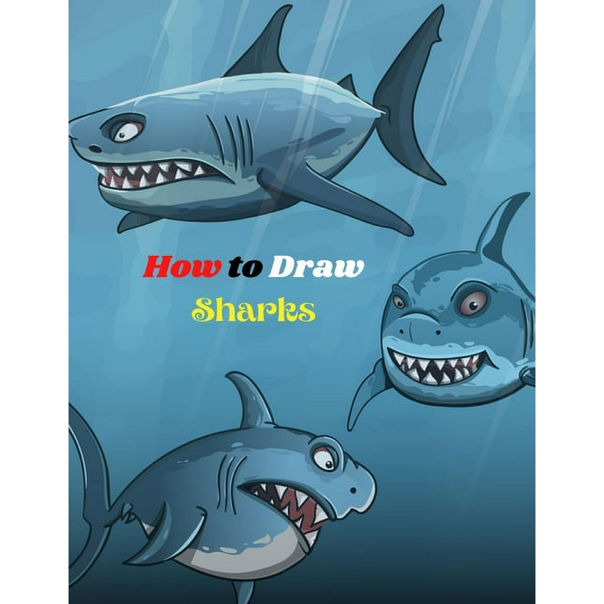 How To Draw A Great White Shark Step By Step For Kids