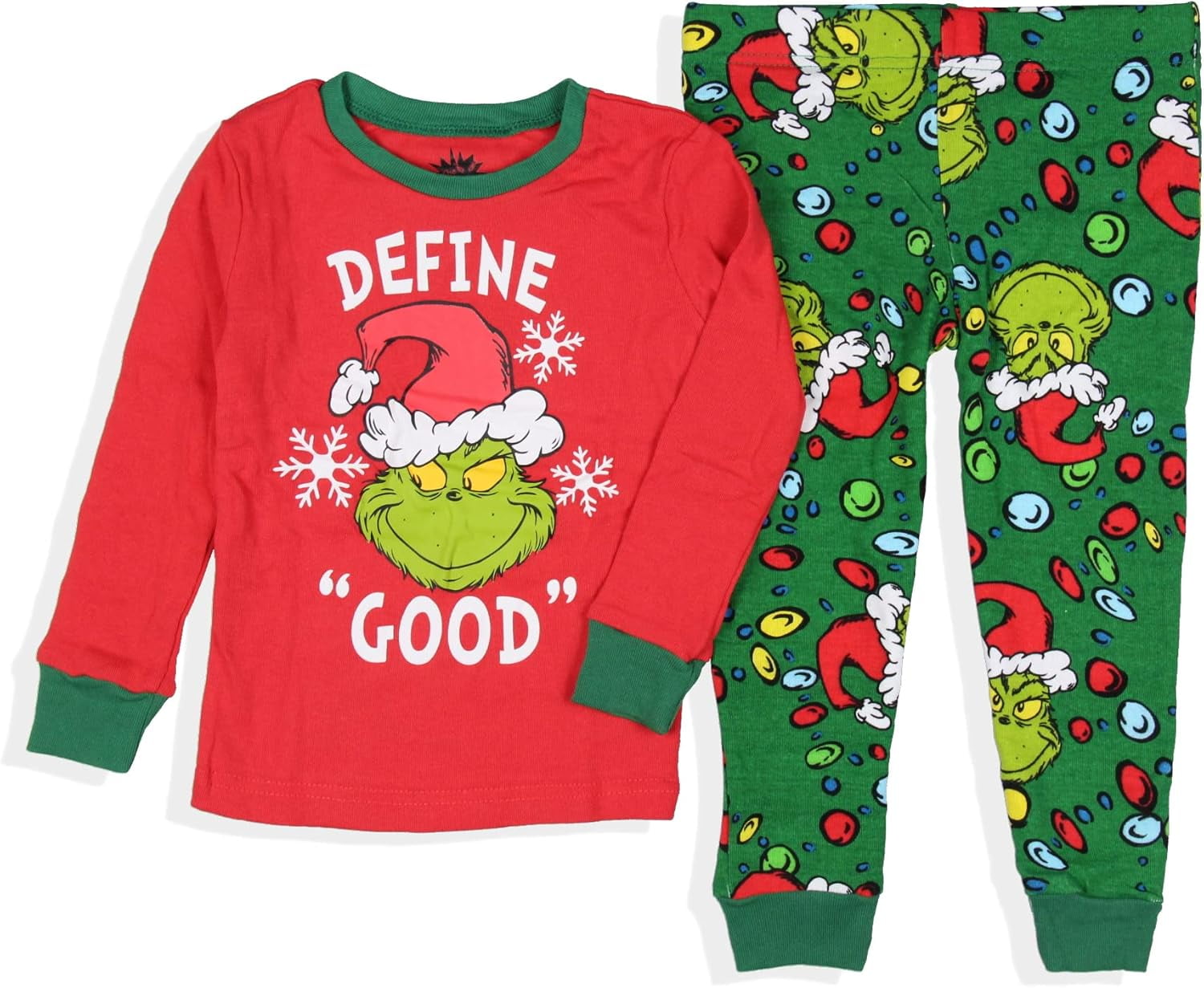 How GRINCH Stole Christmas Lights Matching Family Pajama Set - Walmart.com