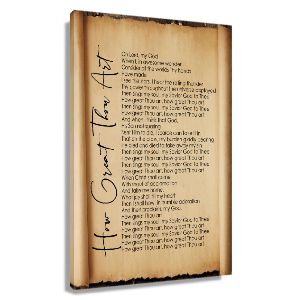 How Great Thou Art Hymn Wall Art Prints Poster Printing Decoration ...