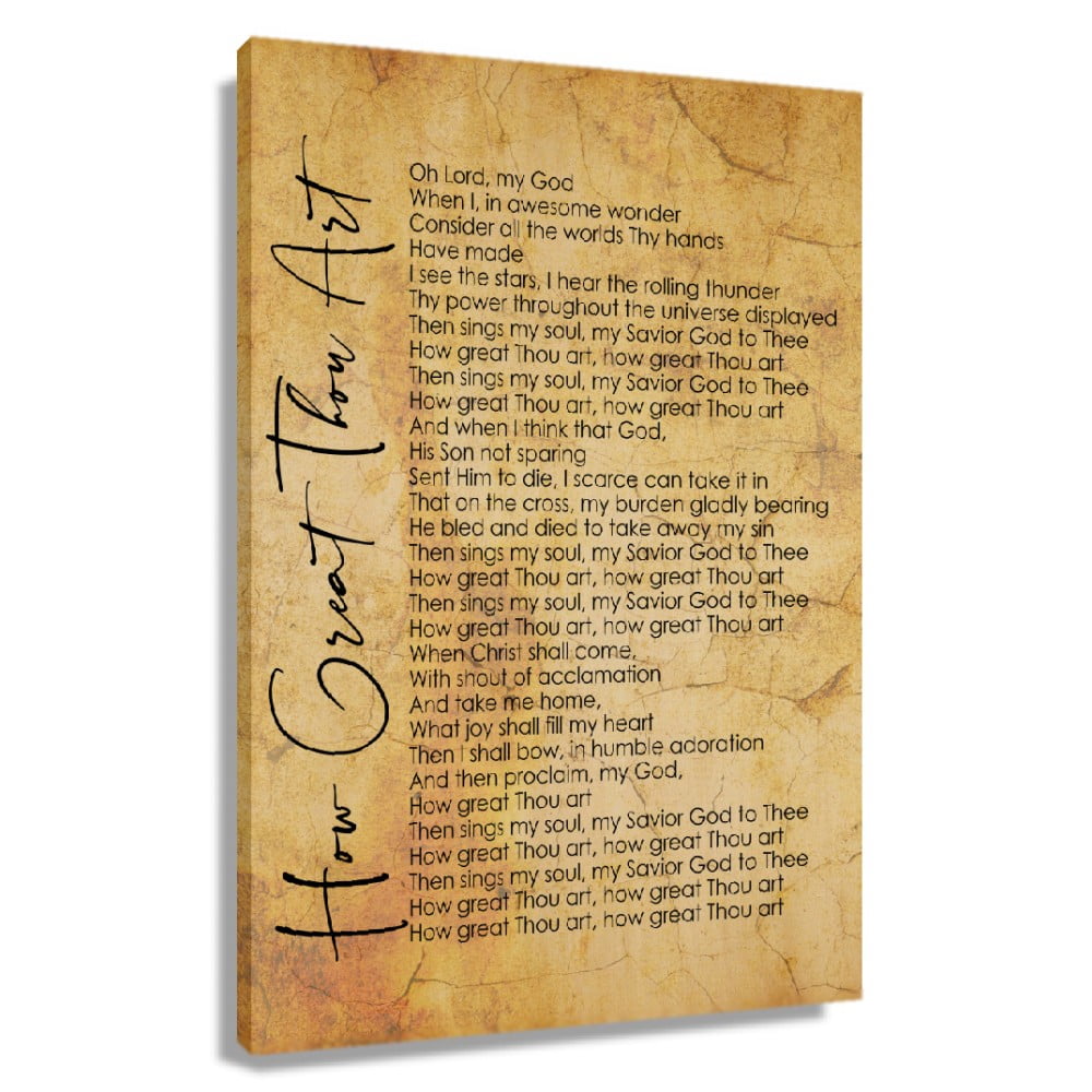 How Great Thou Art Hymn Wall Art Vintage Prints Poster Printing Printed ...