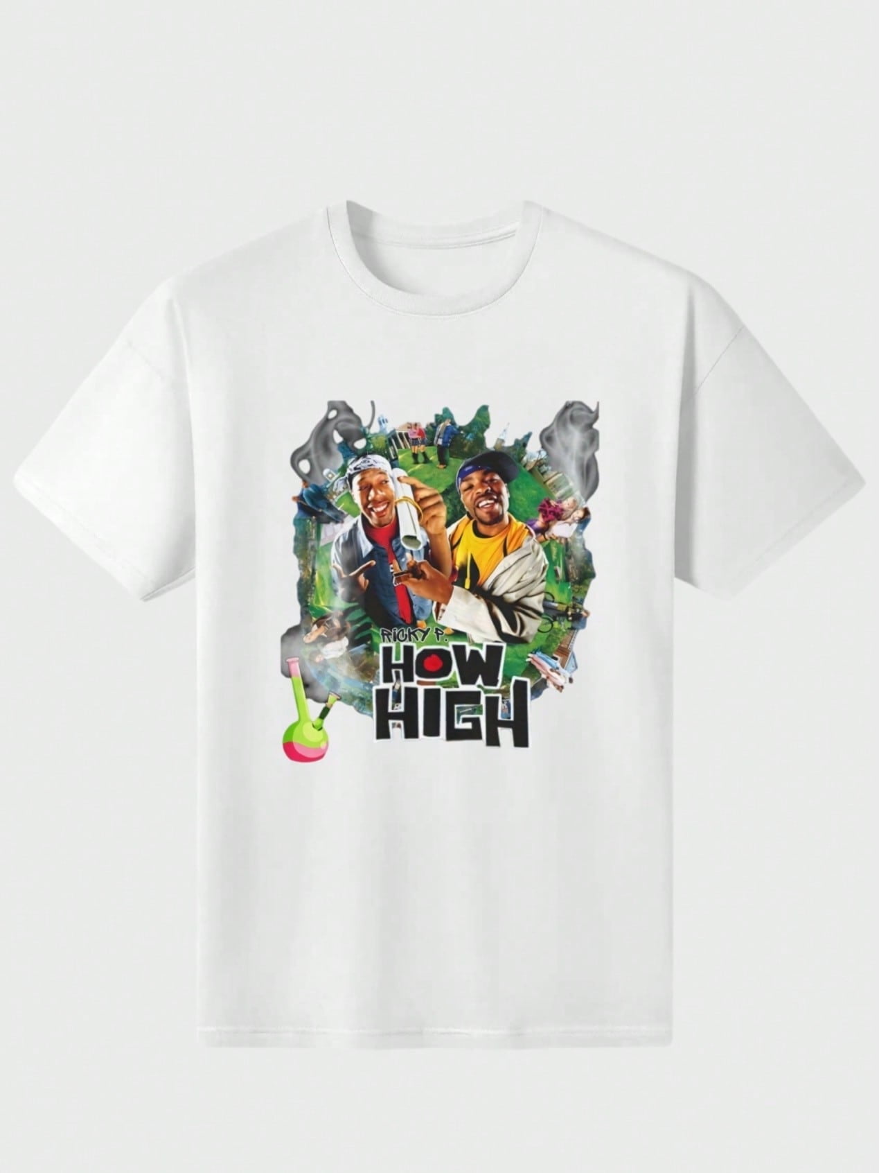 How High Movie Method Man Red Man Fitted Casual Digital Print 220g Pure ...
