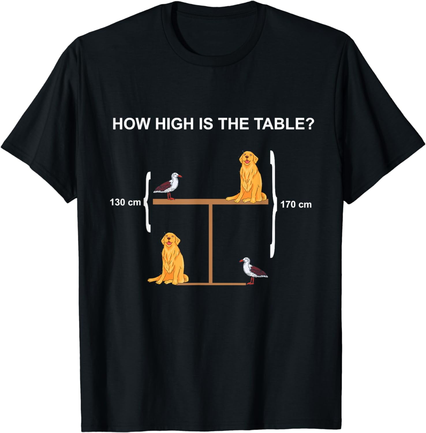 How High is The Table? Riddle and Funny Math Problem T-Shirt - Walmart.com
