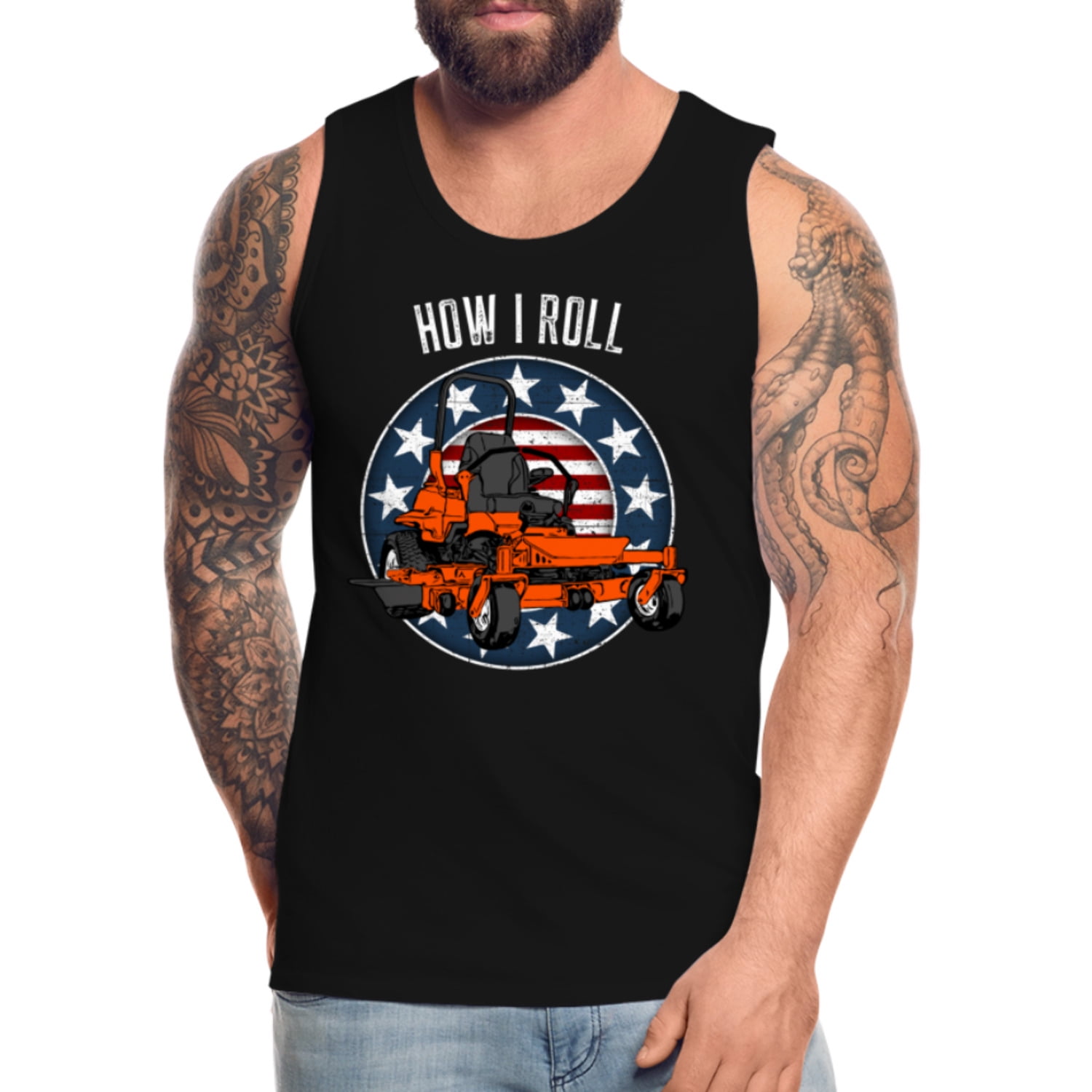 How I Roll Funny Zero Turn Lawn Mower Men’s Premium Tank - Walmart.com