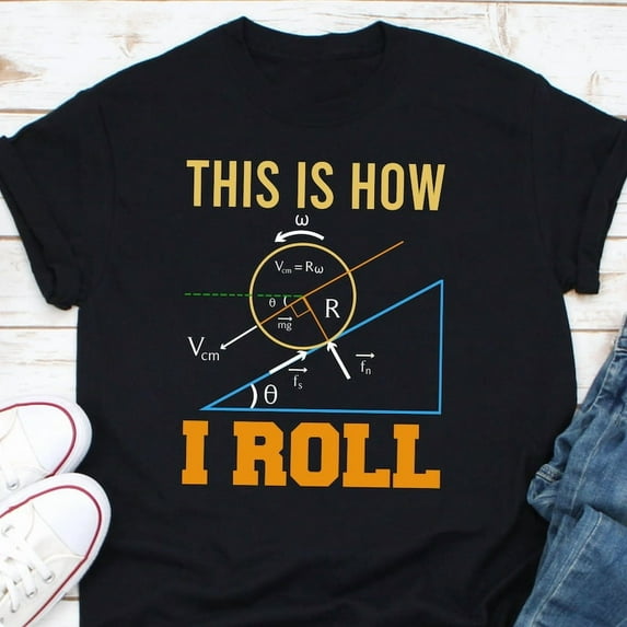 How I Roll Math Equation Graph Funny Teacher Student Graphic T Shirt ...
