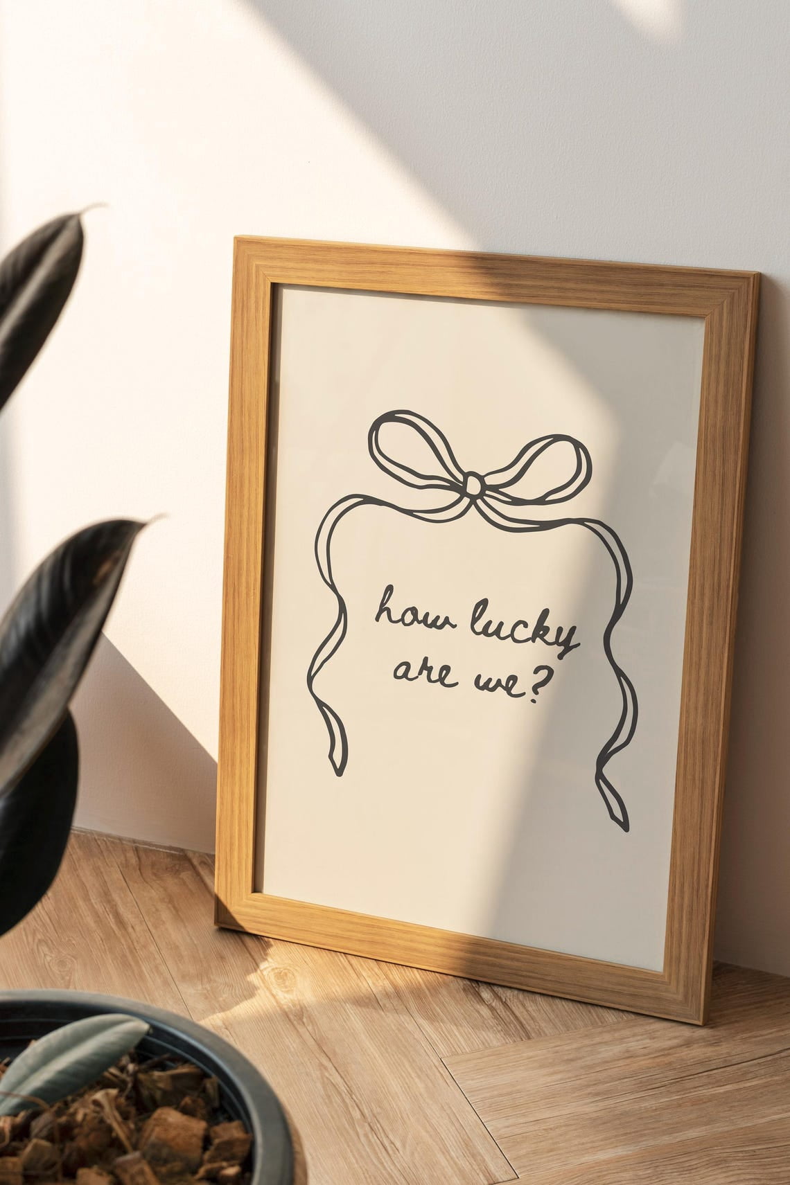How Lucky Are We Poster Inspirational Quotes Motivational Girly Wall ...