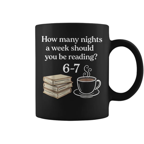 How Many Nights 6 7 Meme Reading Book Lovers Six Seven Coffee Mugs ...