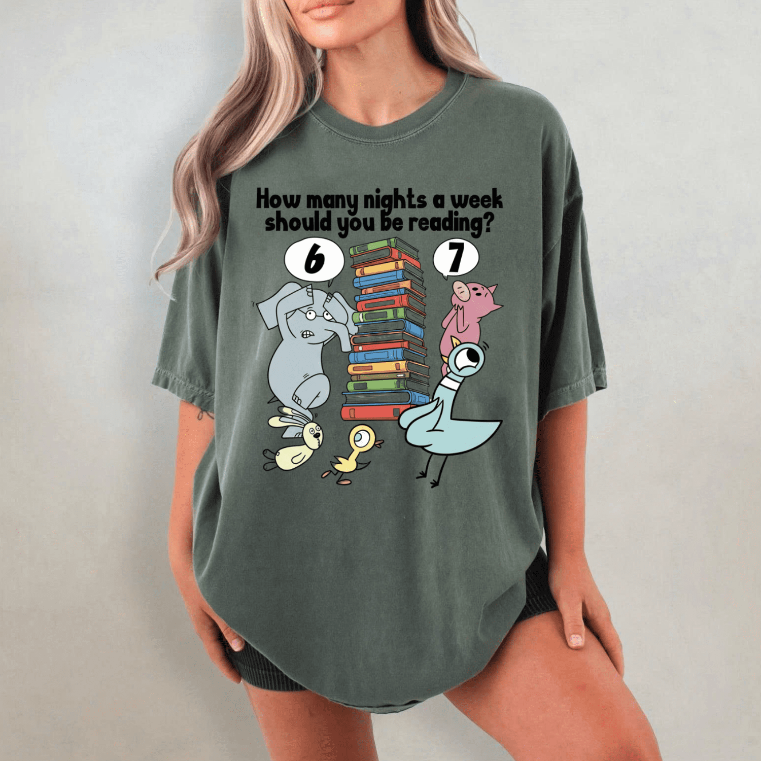 How Many Nights A Week Should You Be Reading 6-7 Comfort Color Shirt ...