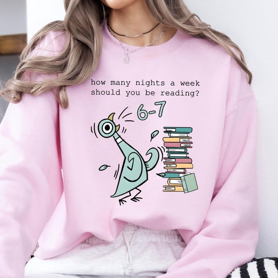 How Many Nights A Week Should You Be Reading 67 TShirt Pigeon Elephant ...